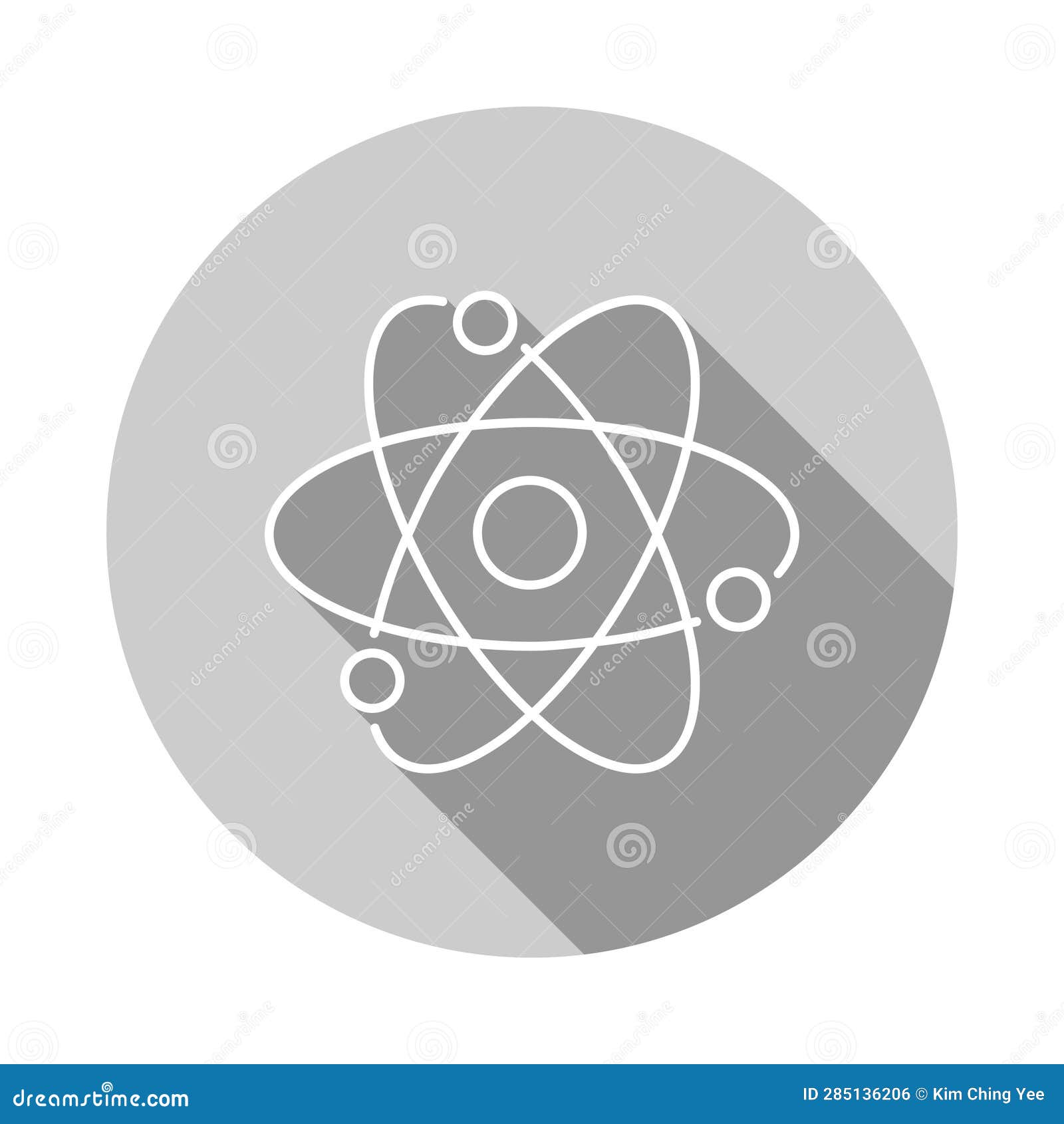 Atom Line Icon, Outline Vector Sign, Linear Style Pictogram. Stock ...