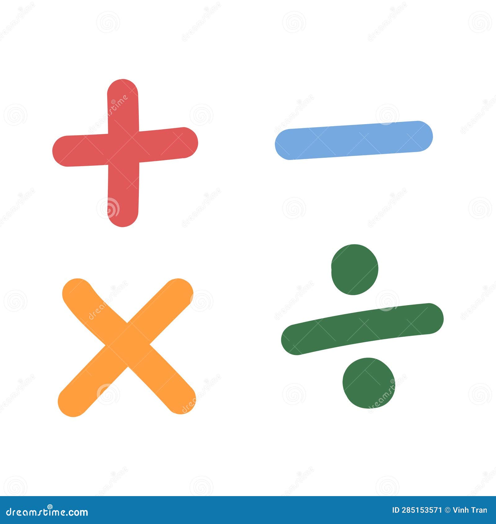 Math Operations Clipart. Addition, Subtraction, Multiplication ...