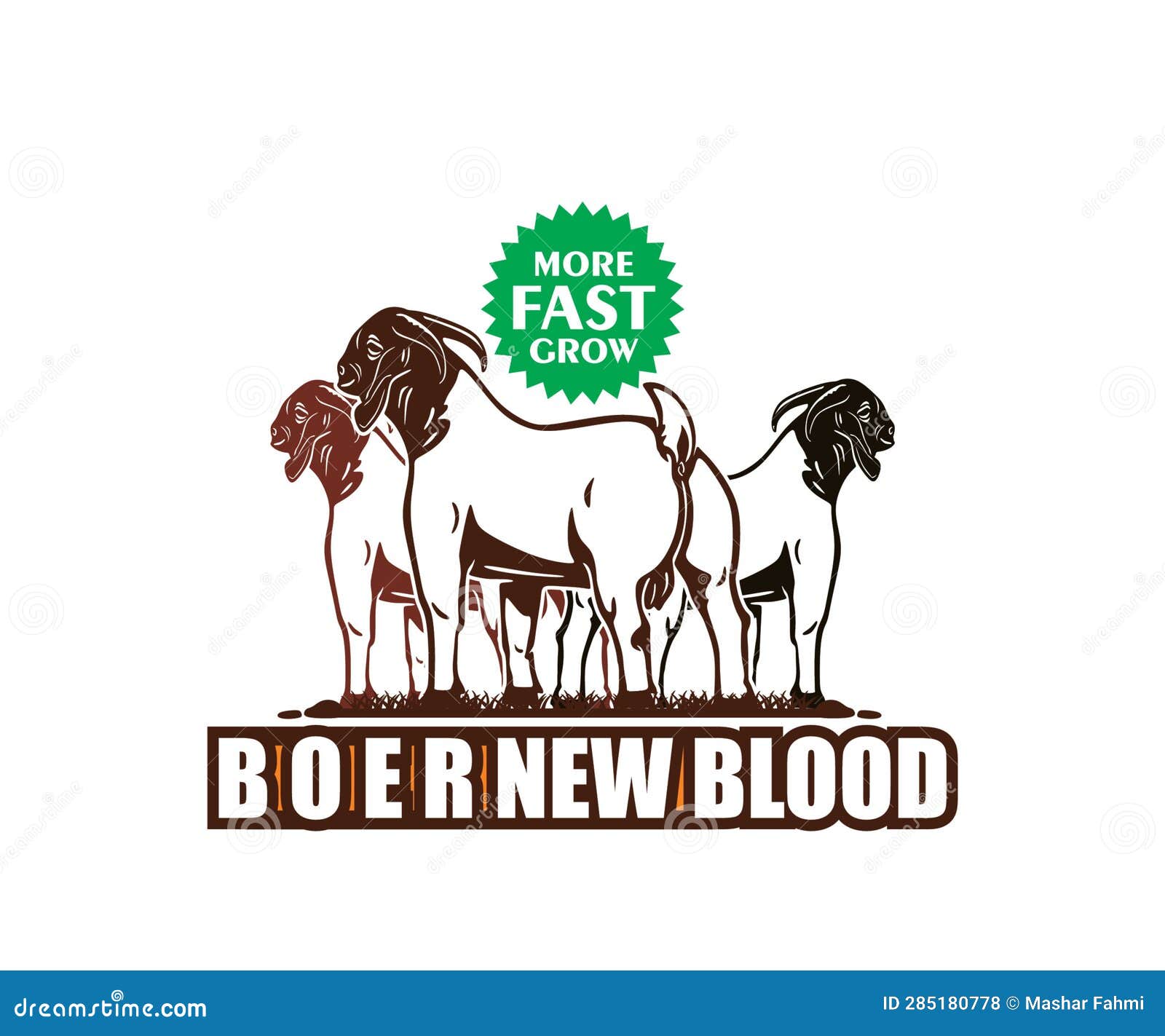 BOER NEW BLOOD GOAT LOGO stock vector. Illustration of great - 285180778