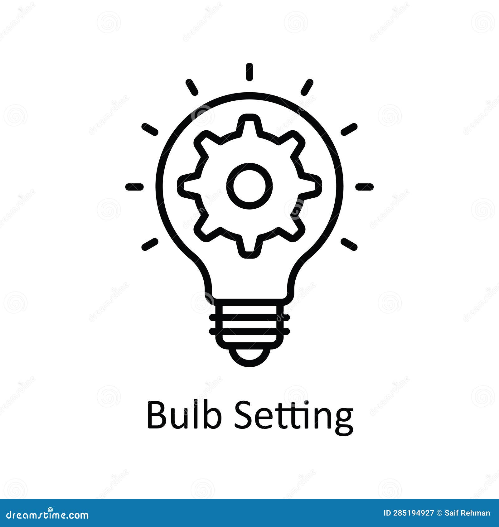 Bulb Setting Vector Outline Icon Design Illustration. Home Repair and ...