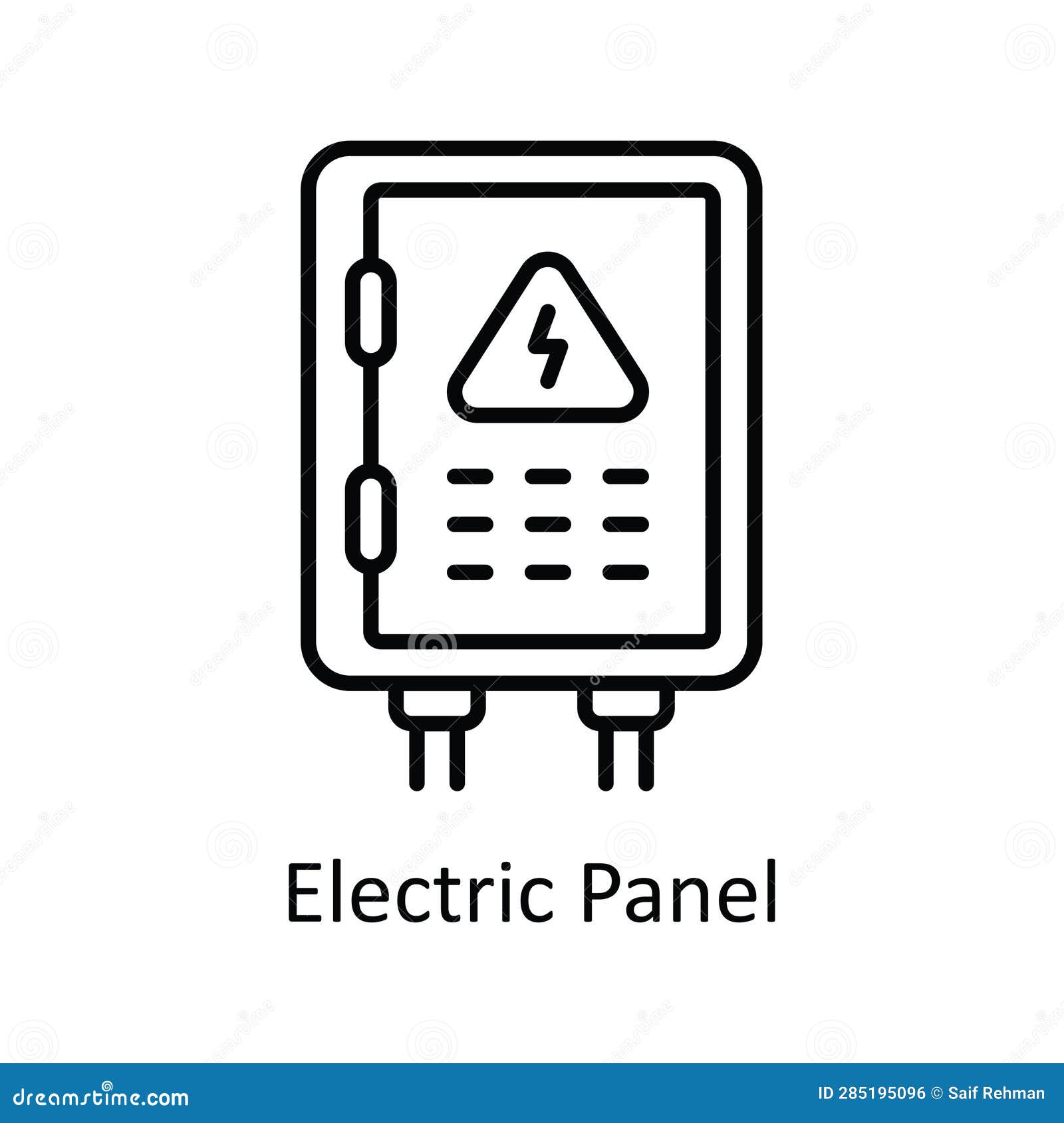 Electric Panel Vector Outline Icon Design Illustration. Home Repair and ...