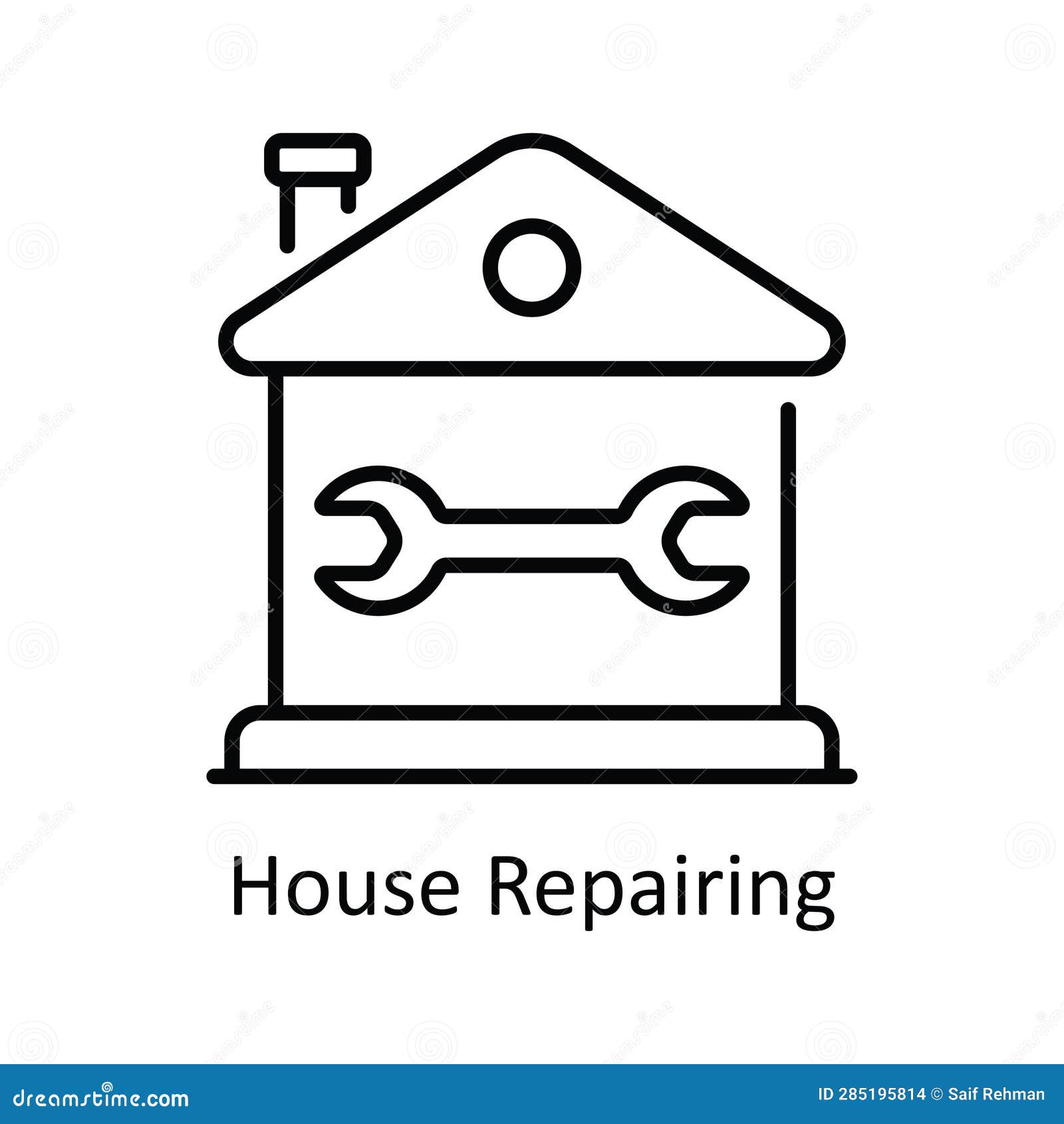 House Repairing Vector Outline Icon Design Illustration. Home Repair ...