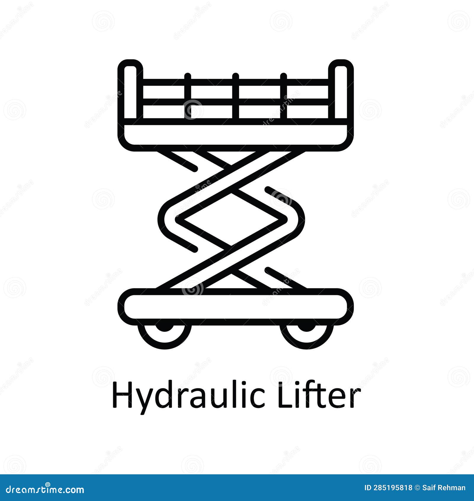Hydraulic Lifter Vector Outline Icon Design Illustration. Home Repair ...