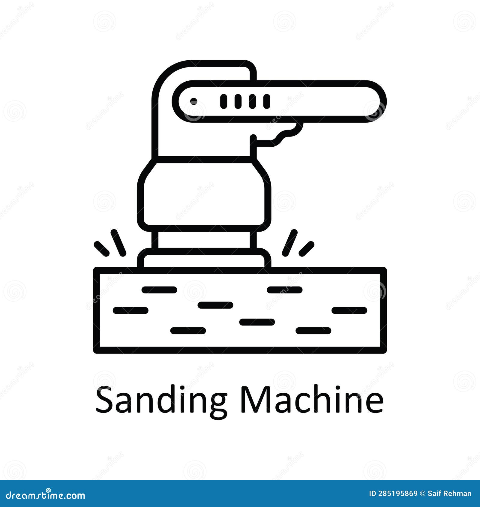 Sanding Machine Vector Outline Icon Design Illustration. Home Repair ...