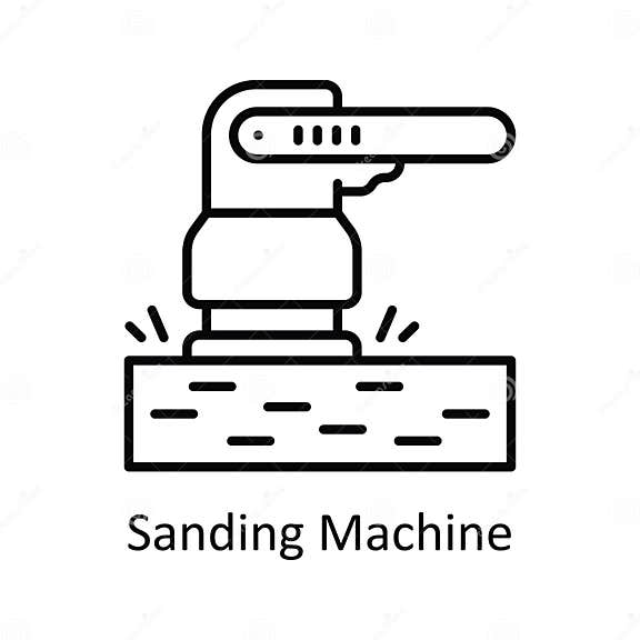 Sanding Machine Vector Outline Icon Design Illustration. Home Repair ...