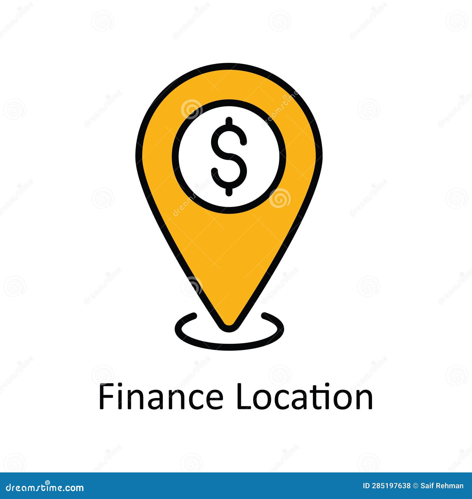 Finance Location Vector Fill Outline Icon Design Illustration. Map and ...