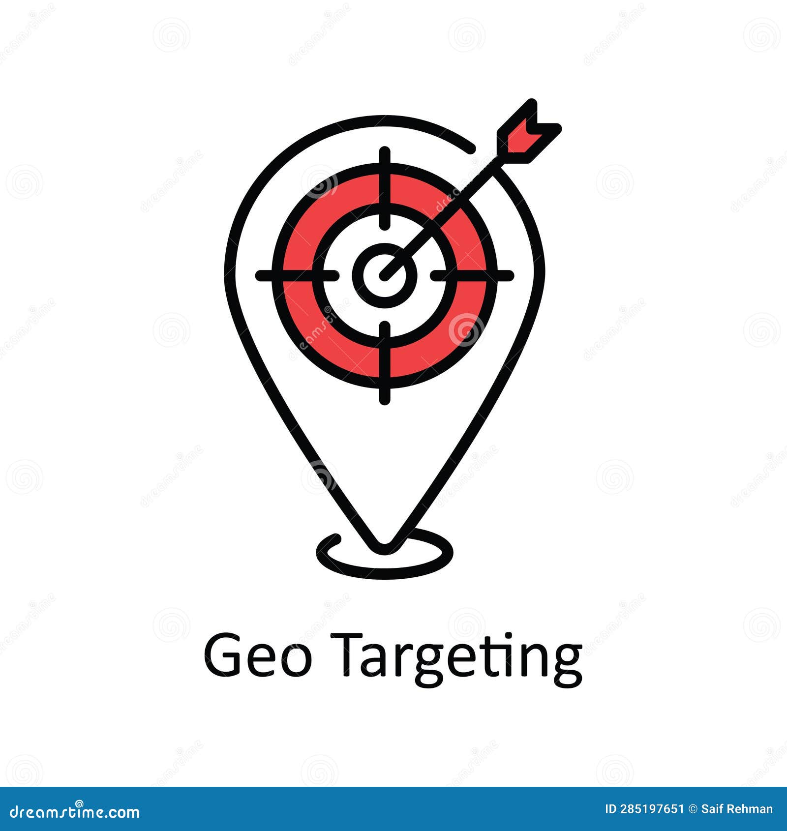 Geo Targeting Vector Fill Outline Icon Design Illustration. Map and ...