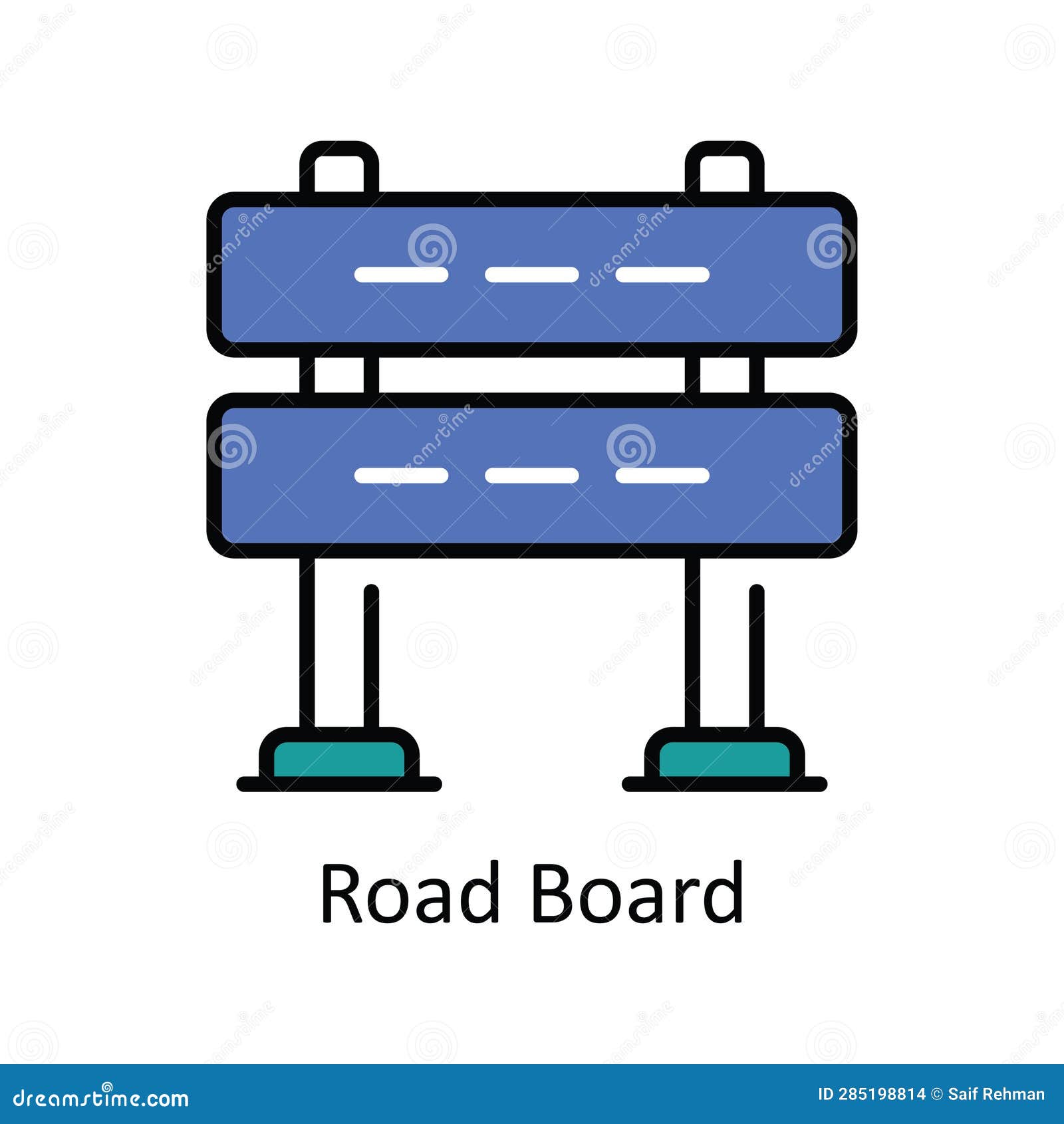 Road Board Vector Fill Outline Icon Design Illustration. Map and ...