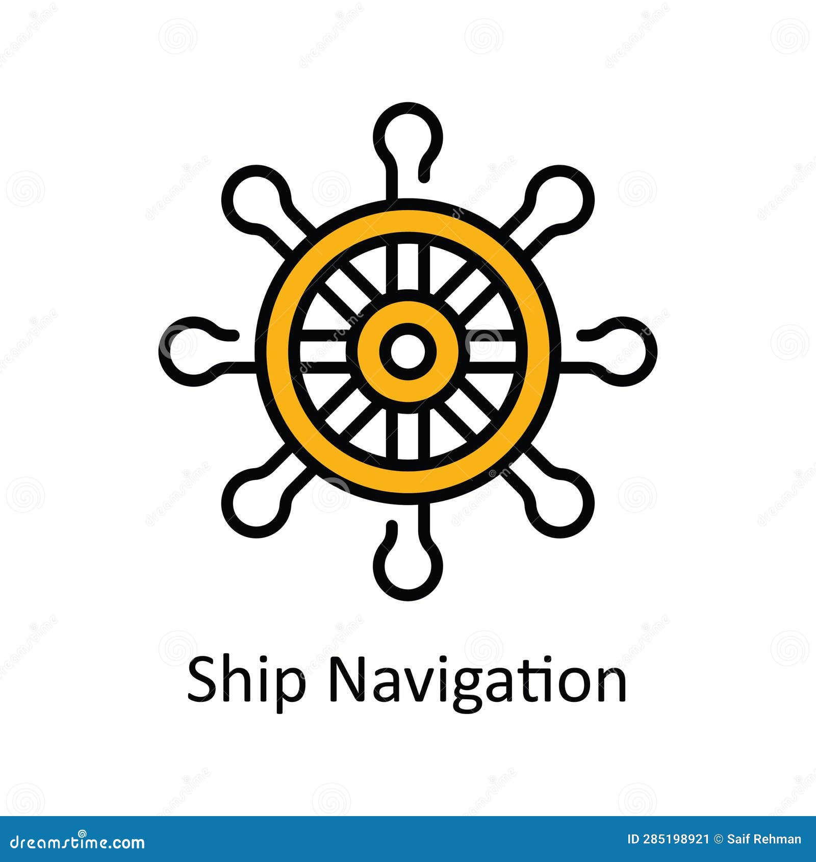 Ship Navigation Vector Fill Outline Icon Design Illustration. Map and ...