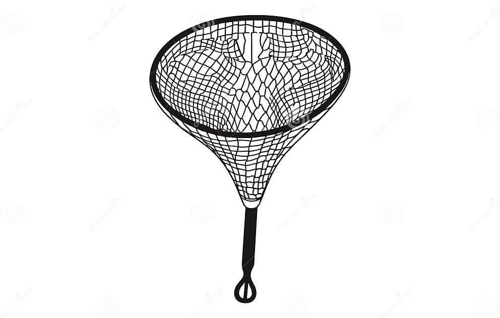 River Fishing Net Vector, Fishing Net Isolated. Fishnet Cartoon Vector ...