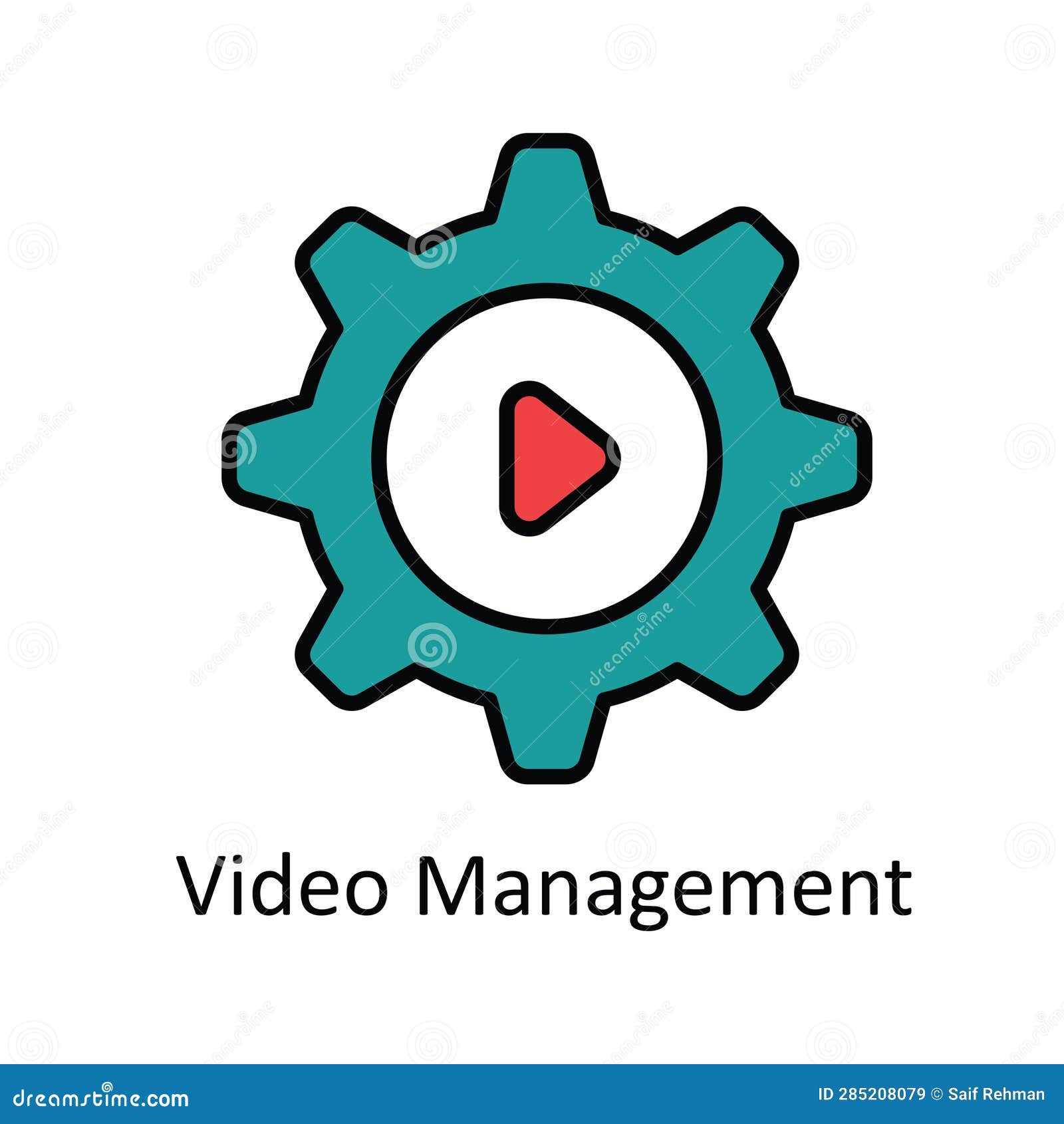 Video Management Vector Fill Outline Icon Design Illustration. Online ...