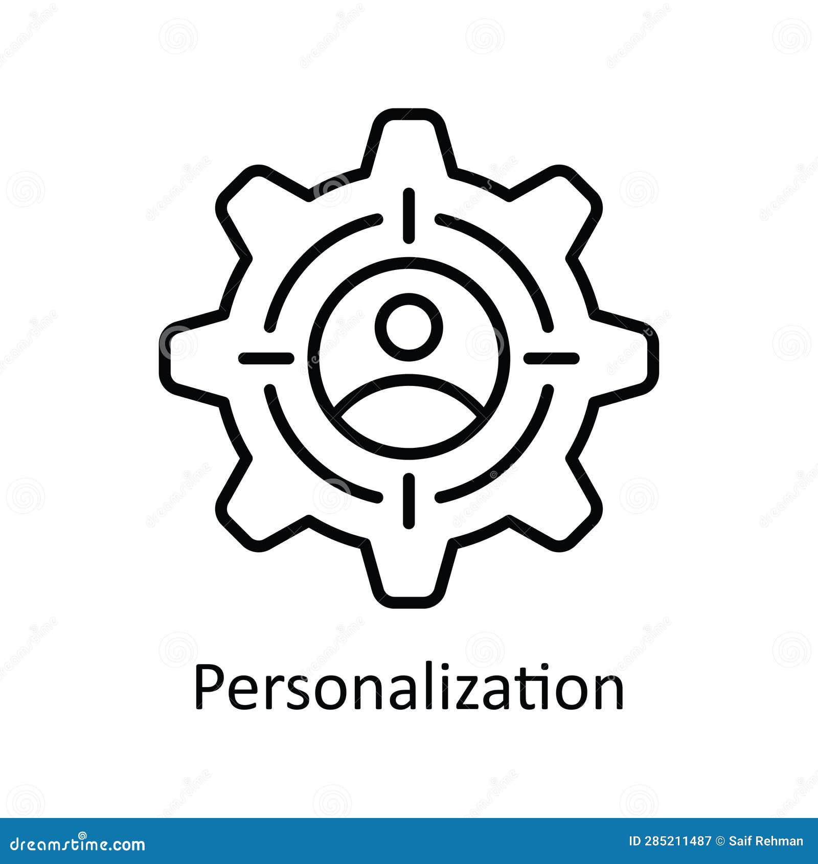 Personalization Vector Outline Icon Design Illustration. Online ...