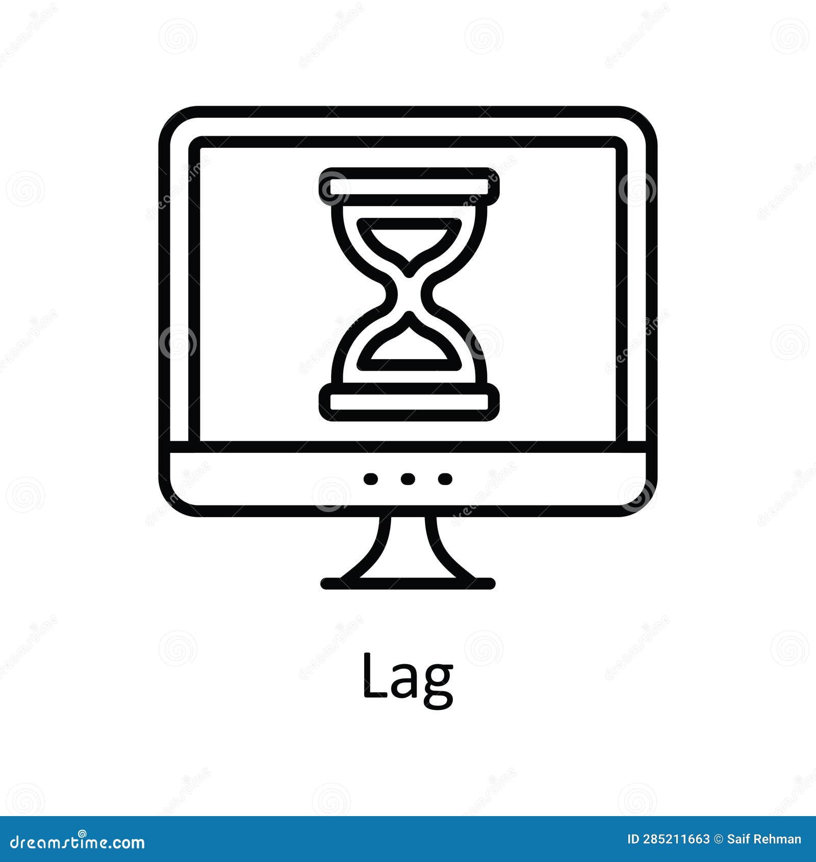 Lag Vector Outline Icon Design Illustration. Online Streaming Symbol on ...