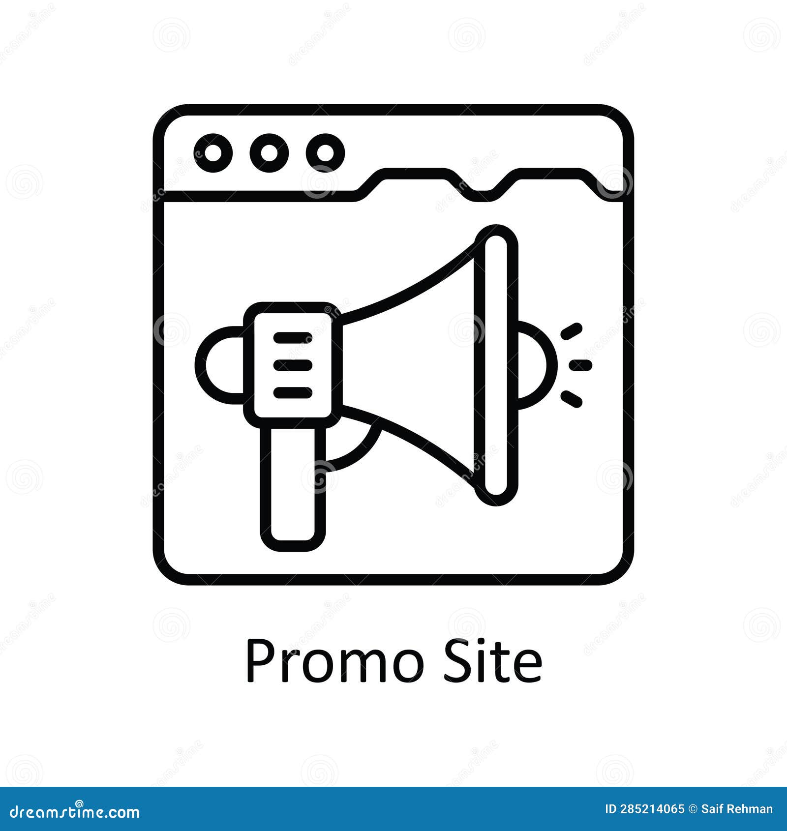 Promo Site Vector Outline Icon Design Illustration. Online Streaming ...