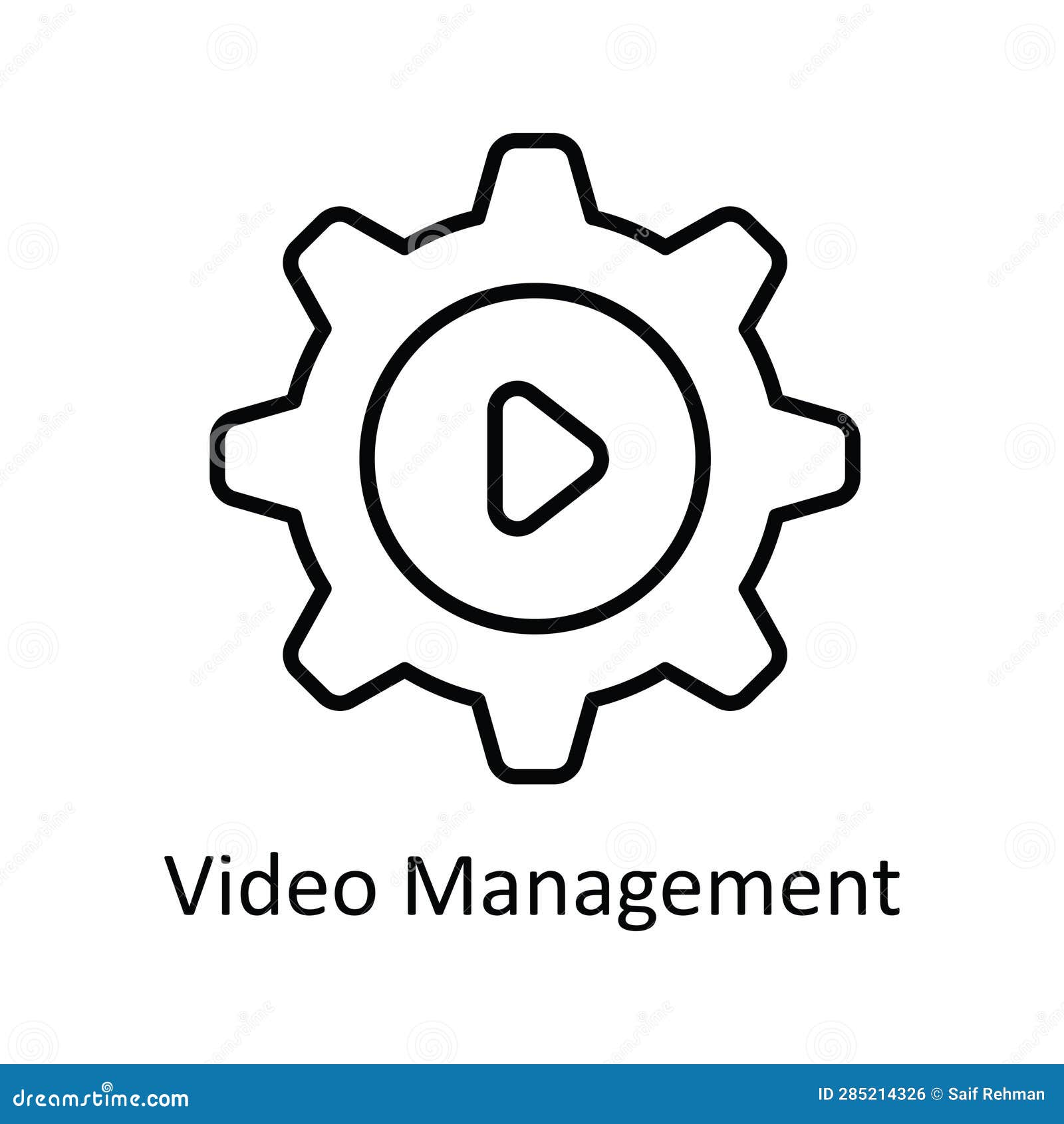 Video Management Vector Outline Icon Design Illustration. Online ...