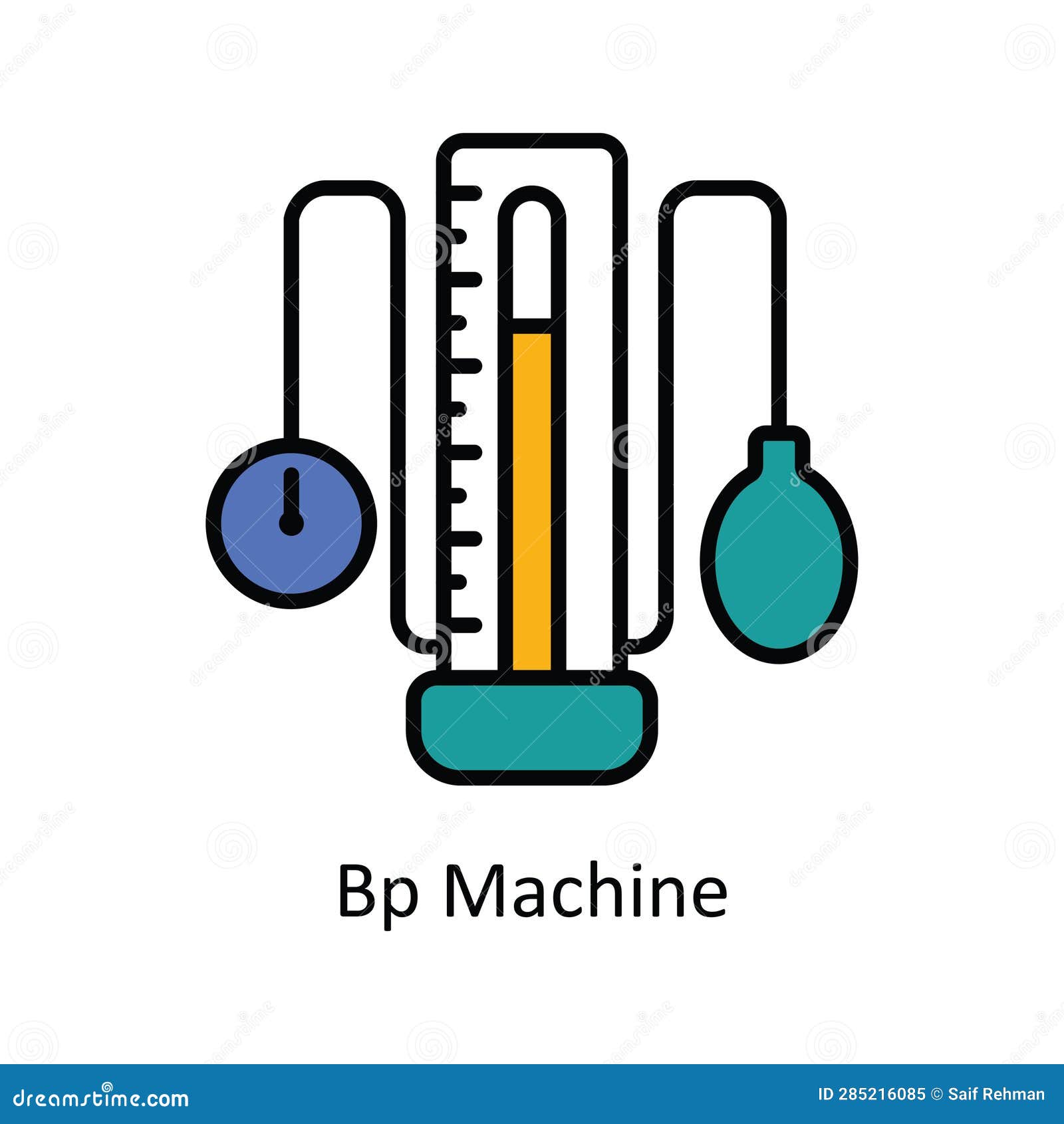 Bp Machine Vector Fill Outline Icon Design Illustration. Pharmacy ...