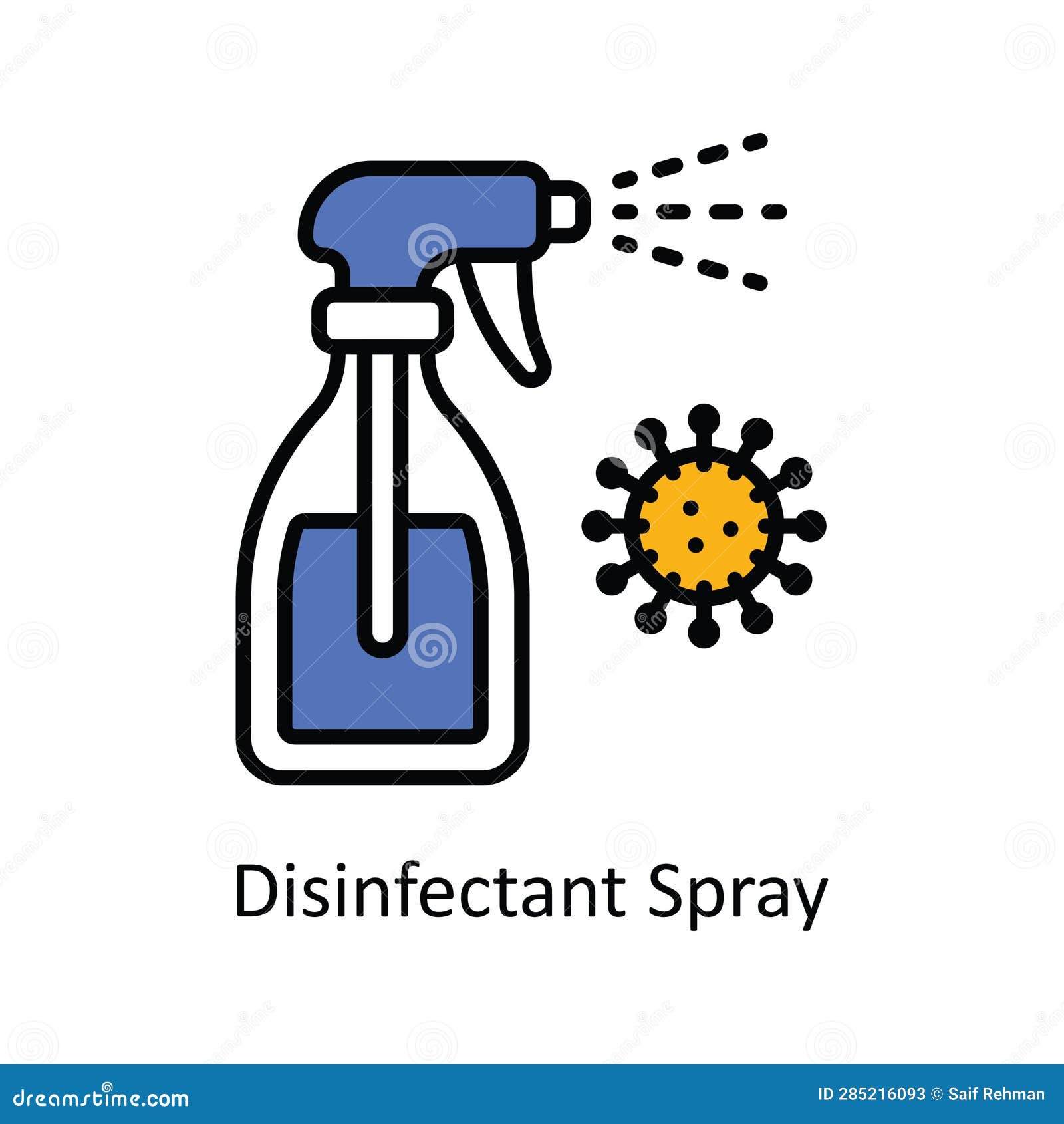 Disinfectant Spray Vector Fill Outline Icon Design Illustration ...