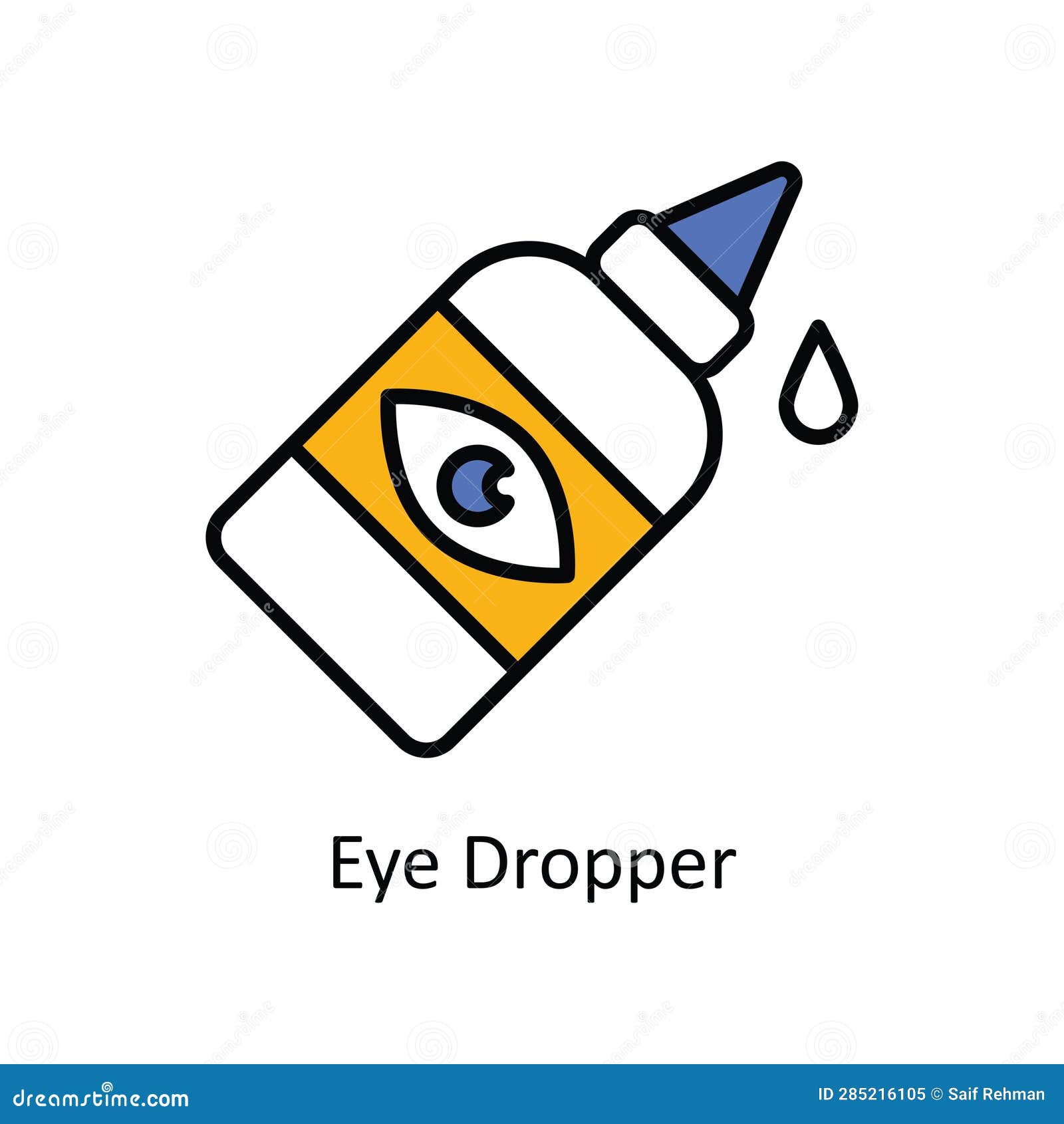 Eye Dropper Vector Fill Outline Icon Design Illustration. Pharmacy ...