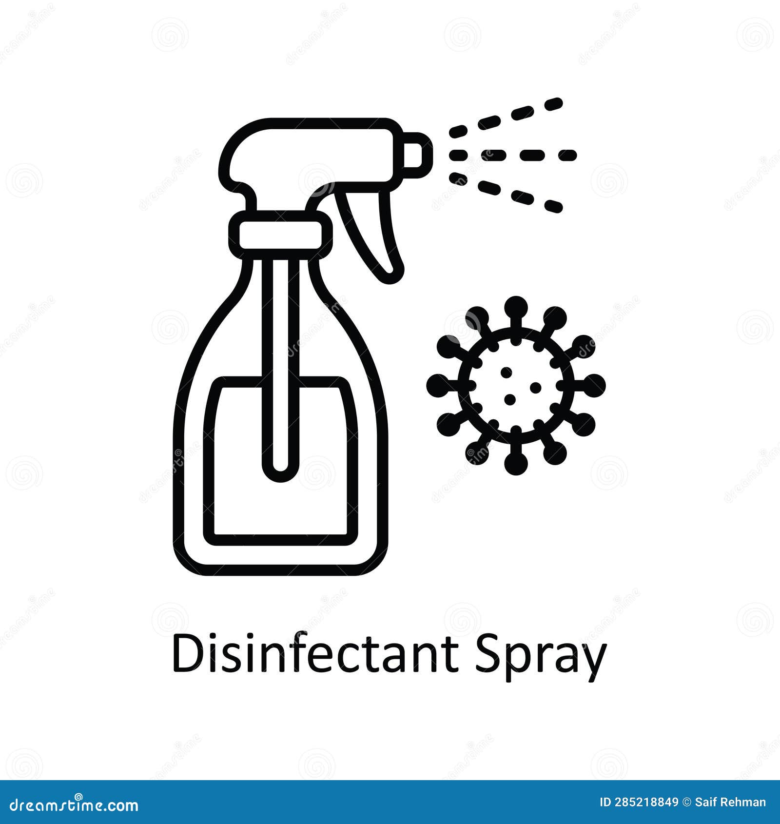 Disinfectant Spray Vector Outline Icon Design Illustration. Pharmacy ...
