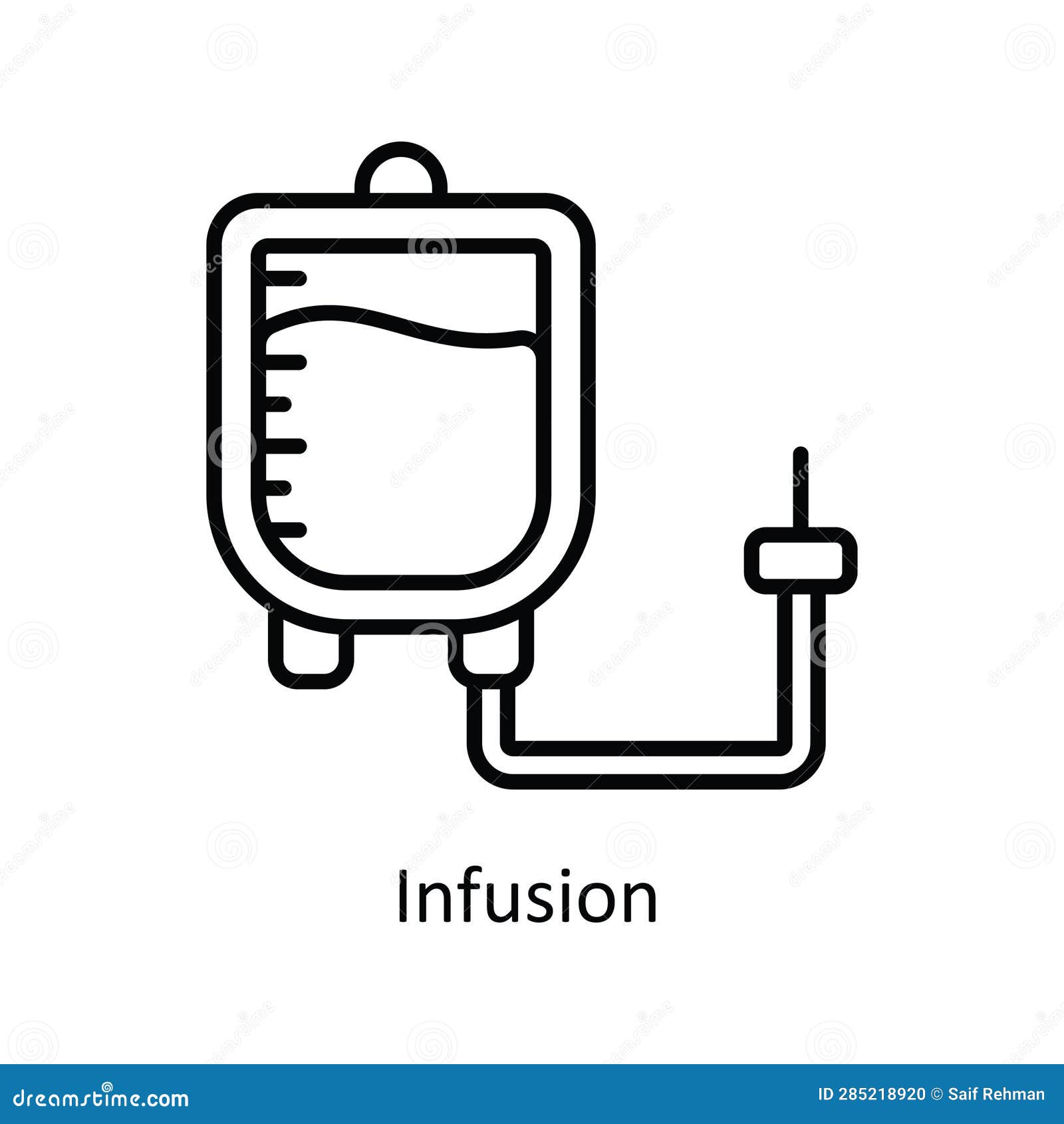 Infusion Vector Outline Icon Design Illustration. Pharmacy Symbol on ...