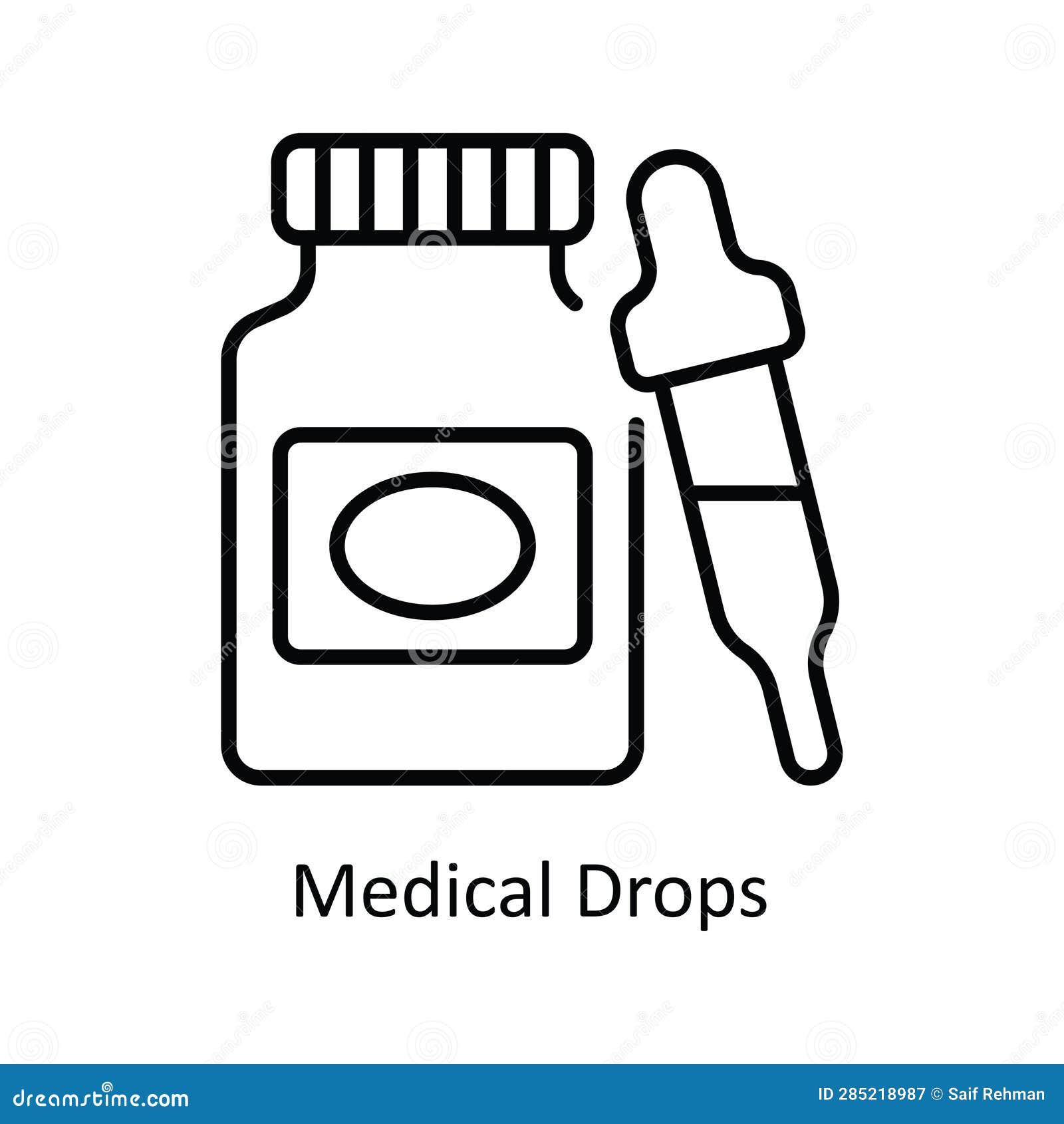 Medical Drops Vector Outline Icon Design Illustration. Pharmacy Symbol ...