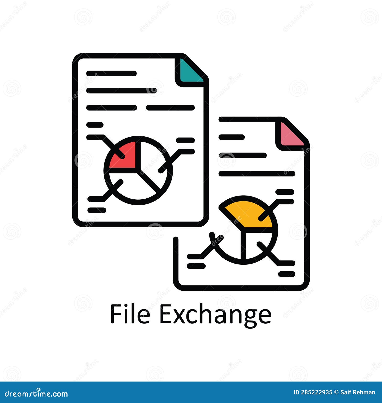 File Exchange Vector Fill Outline Icon Design Illustration. Product ...
