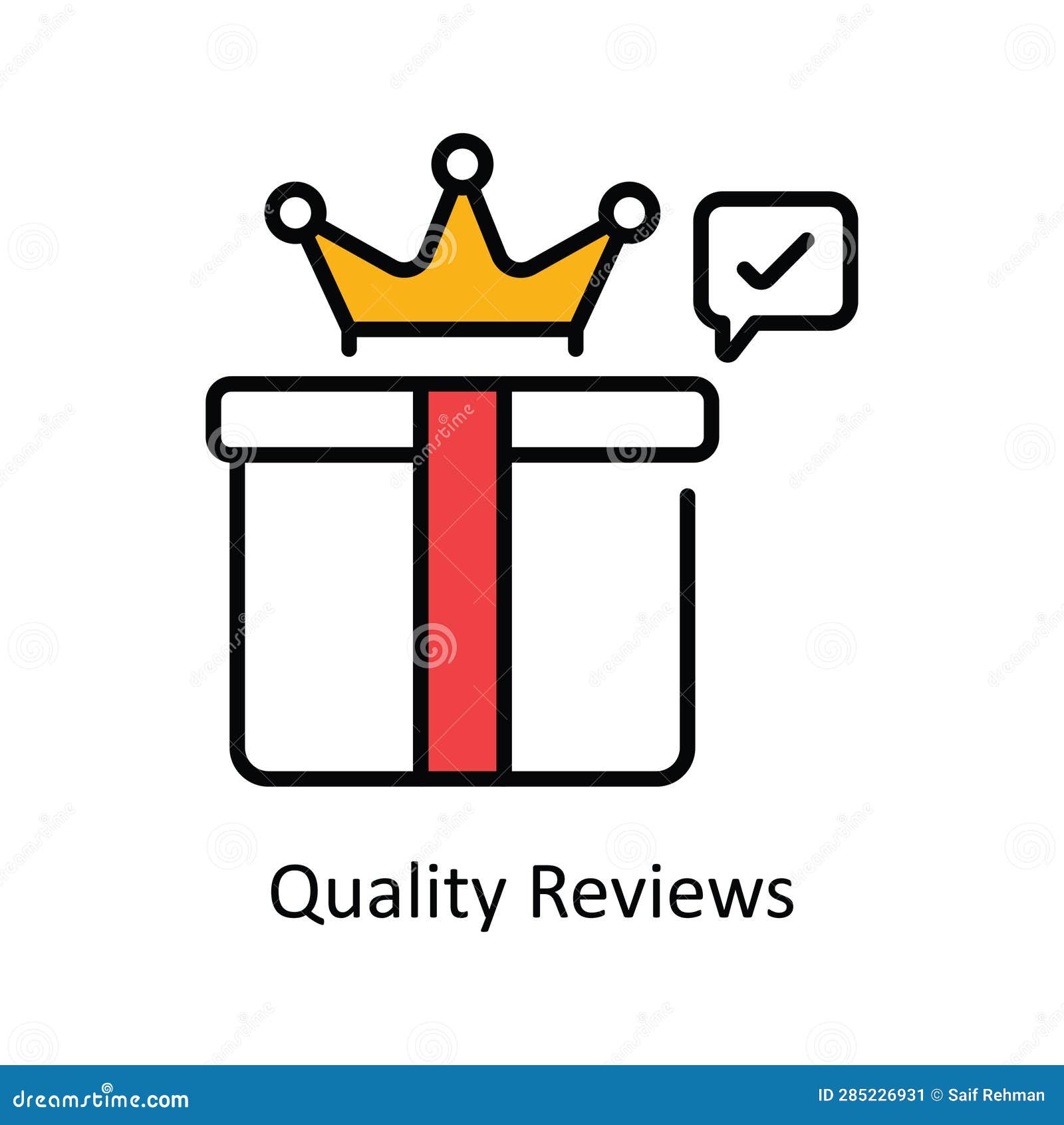 Quality Reviews Vector Fill Outline Icon Design Illustration. Product ...