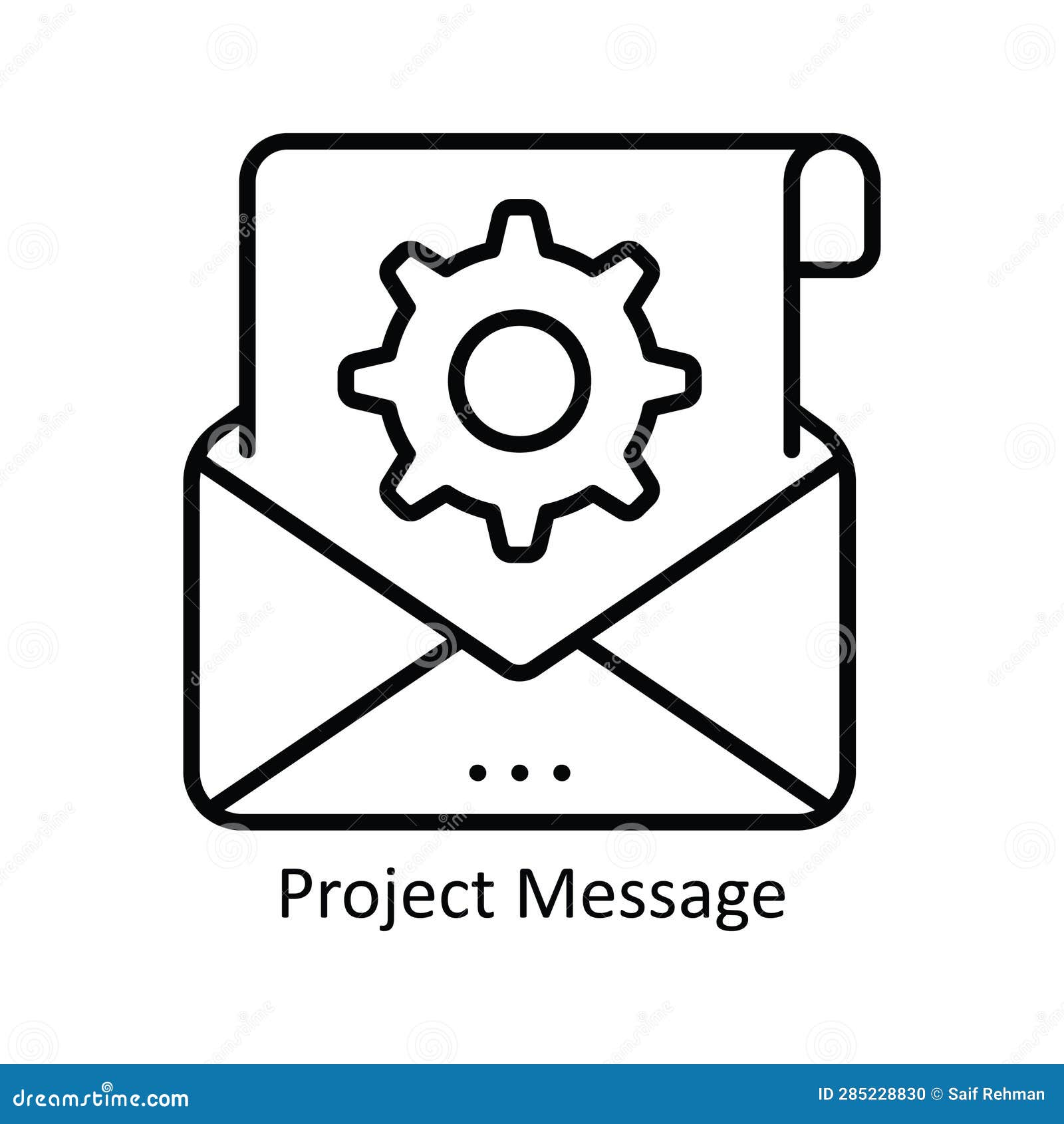 Project Message Vector Outline Icon Design Illustration. Product ...