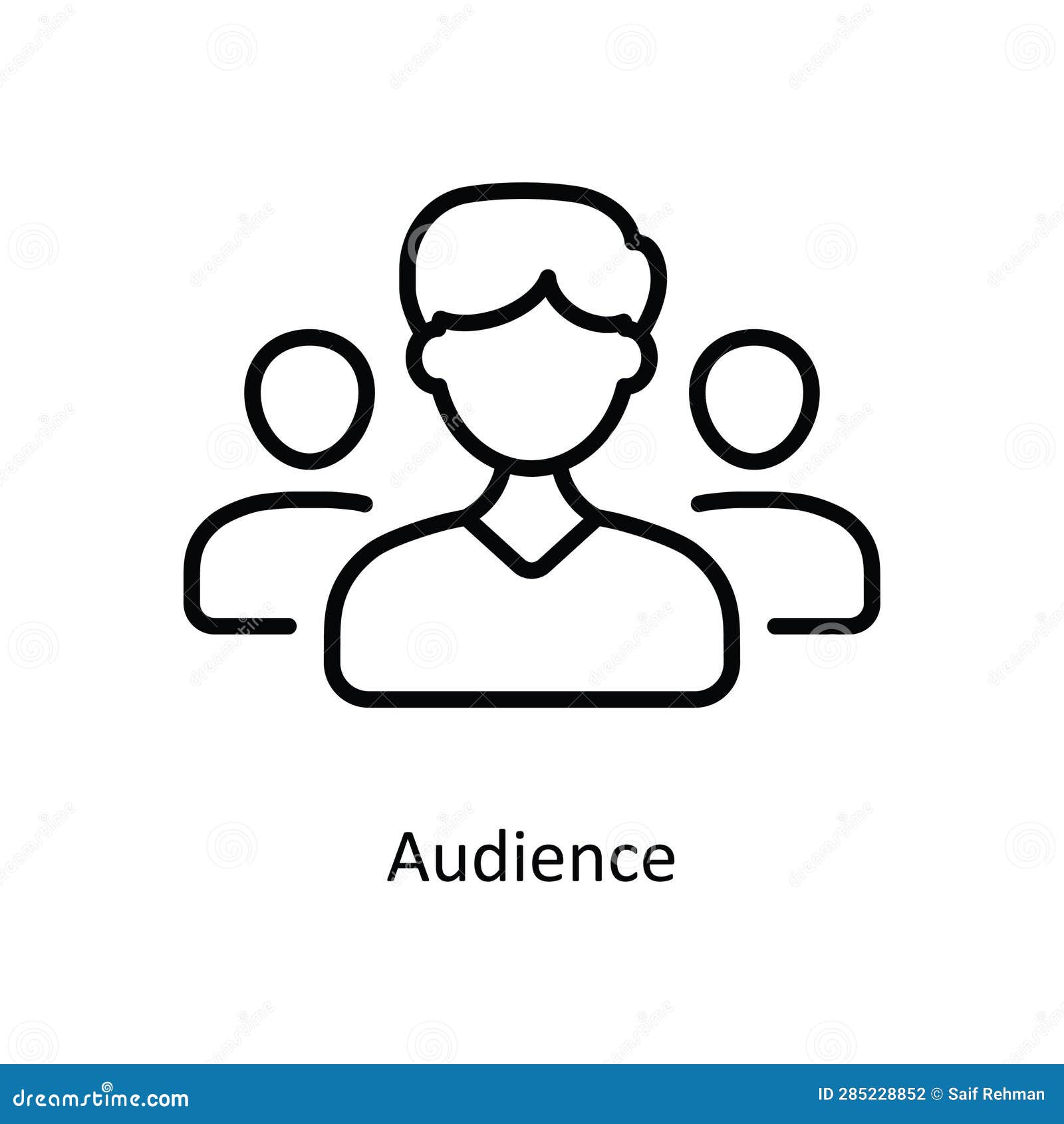 Audience Vector Outline Icon Design Illustration. Product Management ...