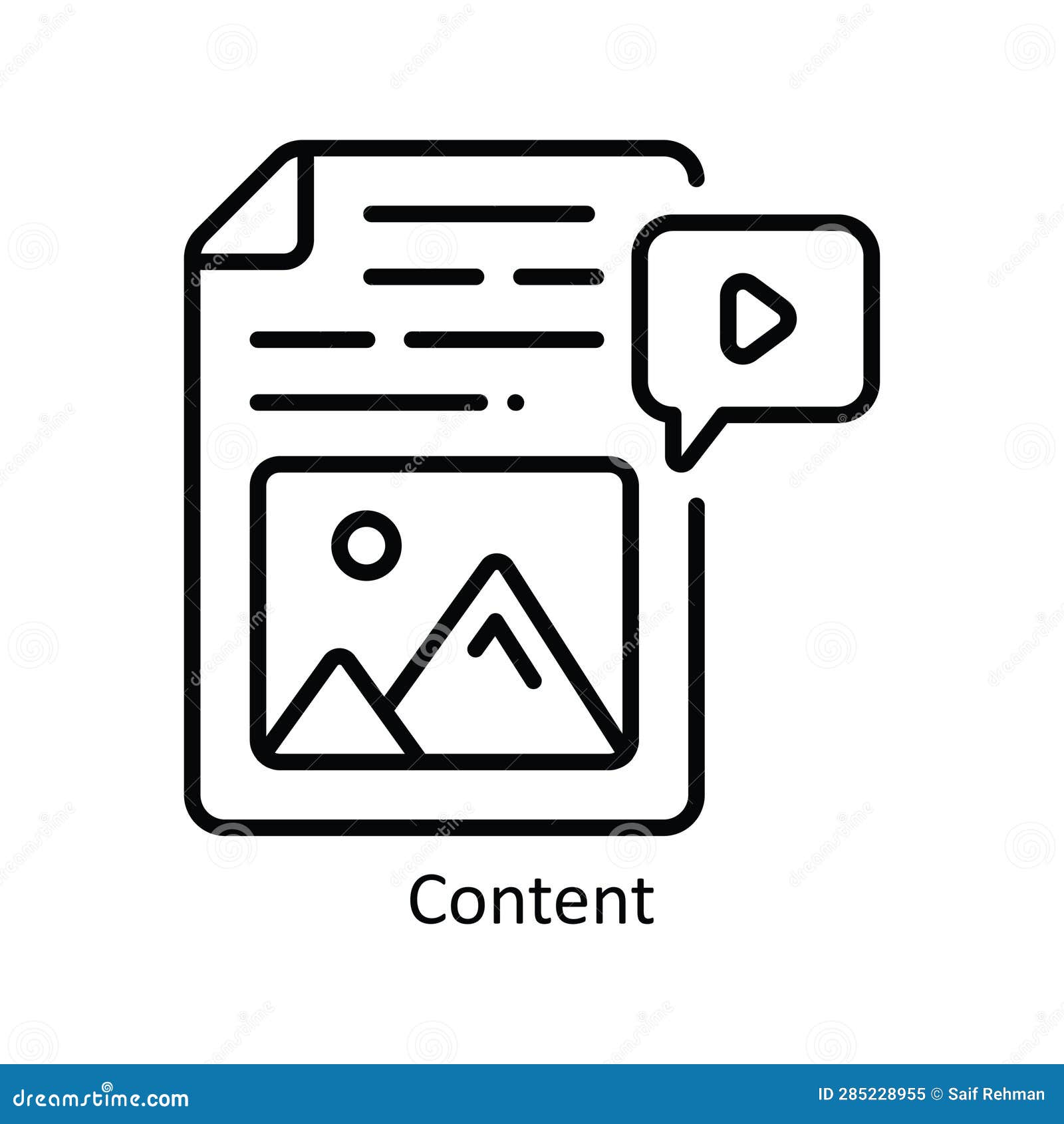 Content Vector Outline Icon Design Illustration. Product Management ...