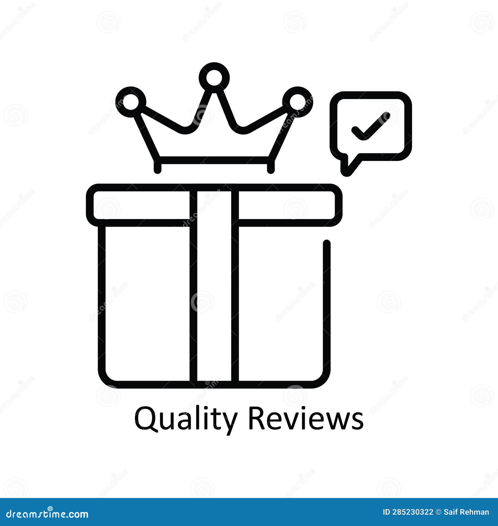 Quality Reviews Vector Outline Icon Design Illustration. Product ...