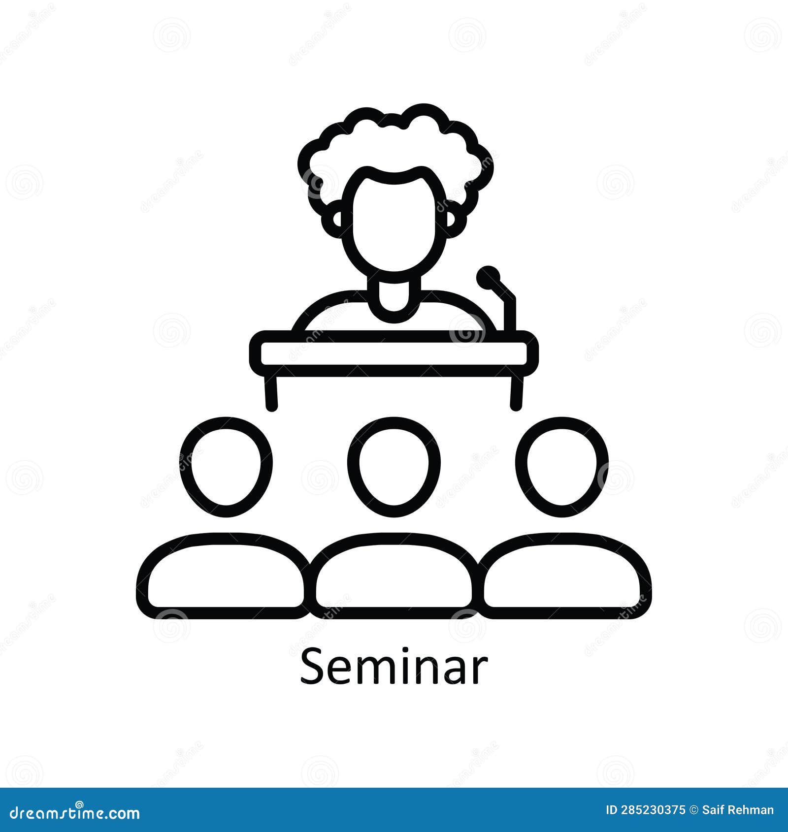 Seminar Vector Outline Icon Design Illustration. Product Management ...