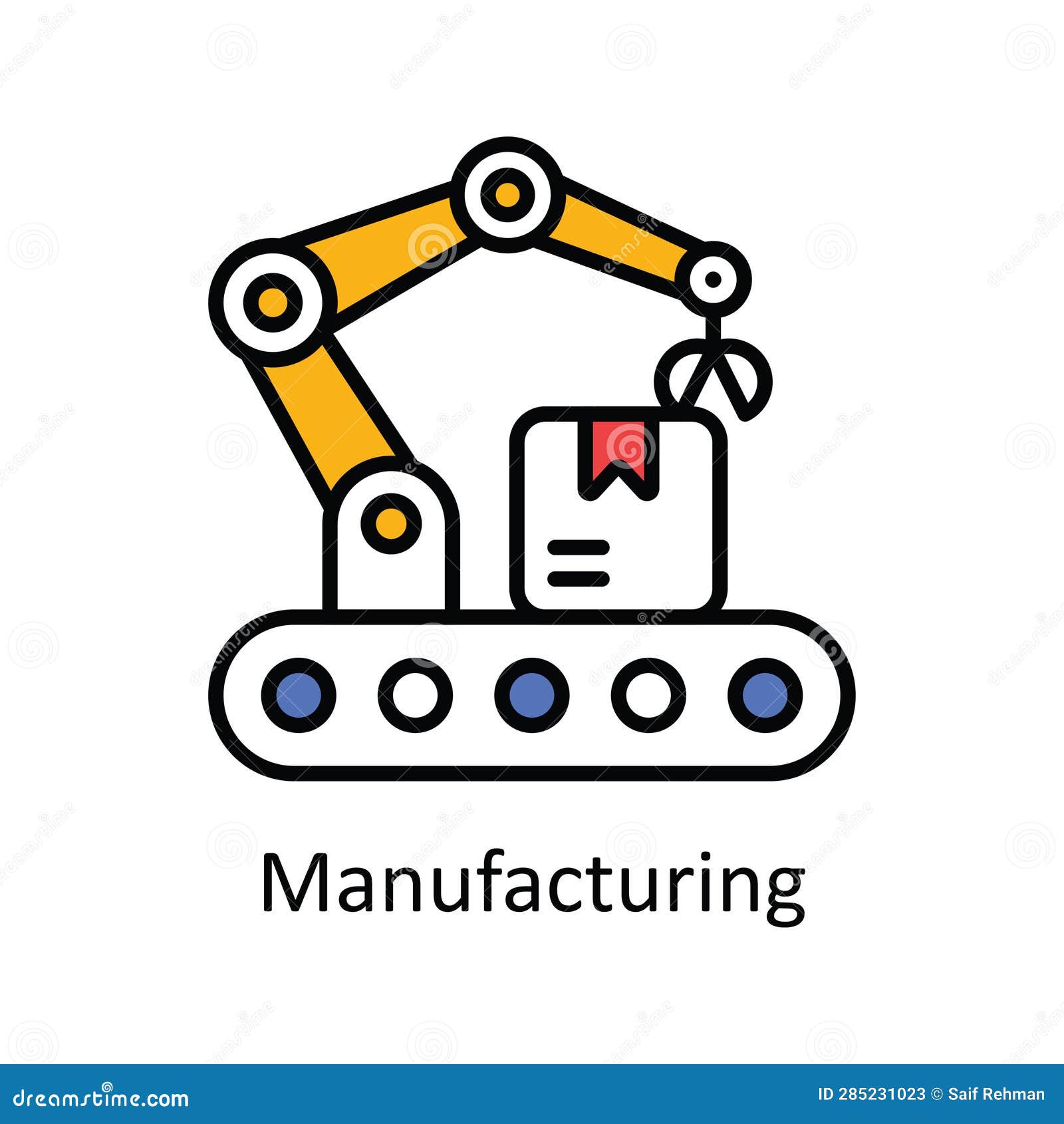 Manufacturing Vector Fill Outline Icon Design Illustration. Smart ...