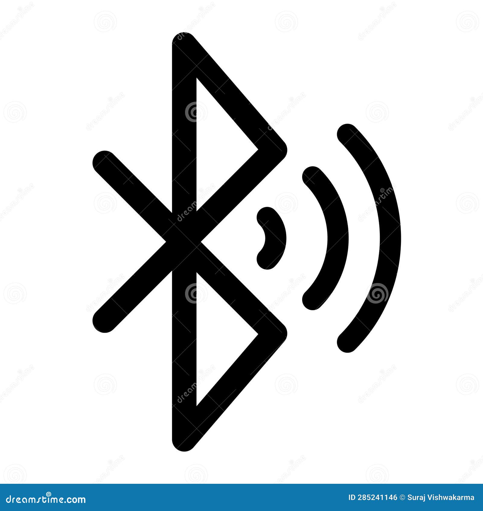 Bluetooth connection sign. stock vector. Illustration of flat - 285241146