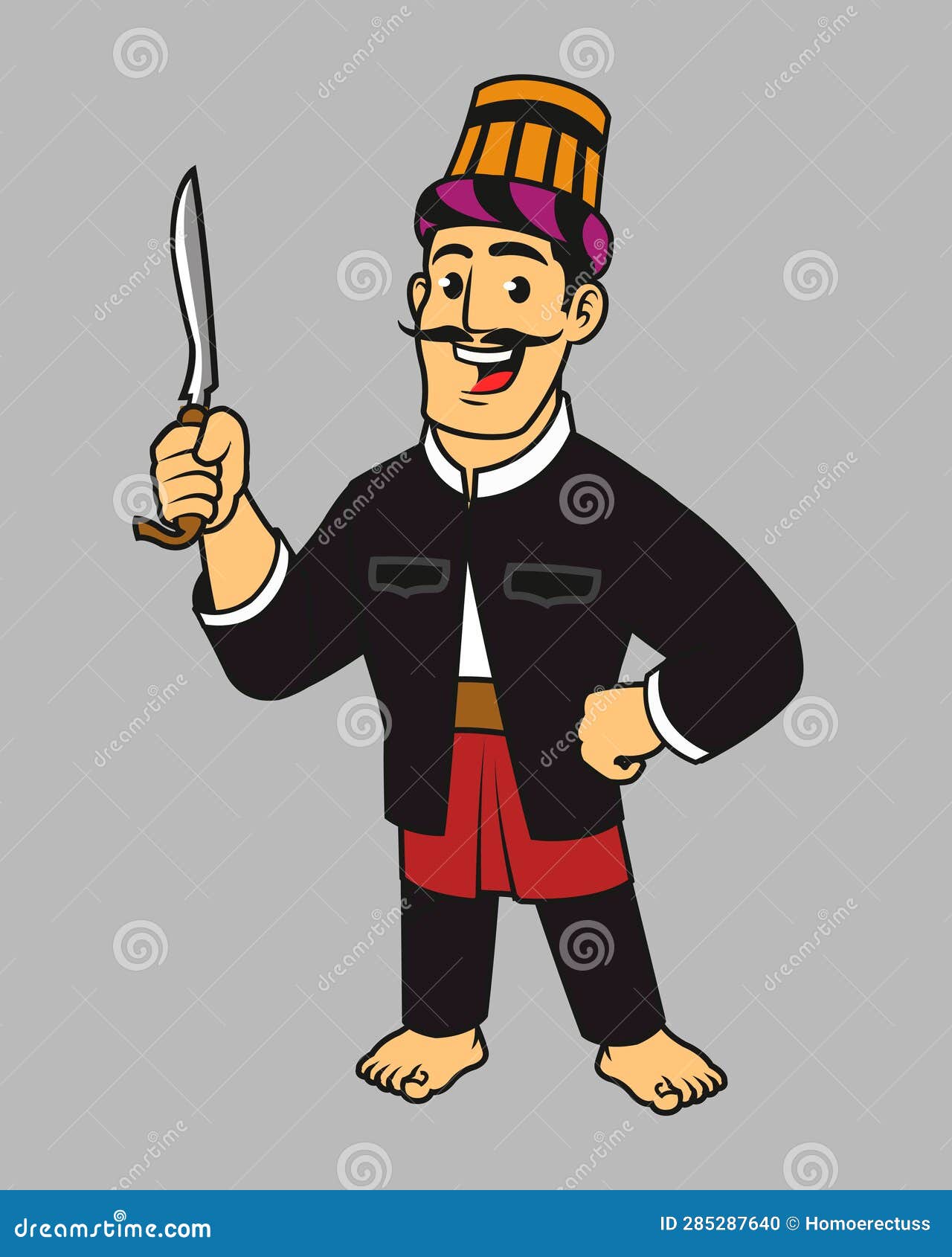 Indonesian Native Aceh Tribe Man and Woman in Traditional Costume Stock ...