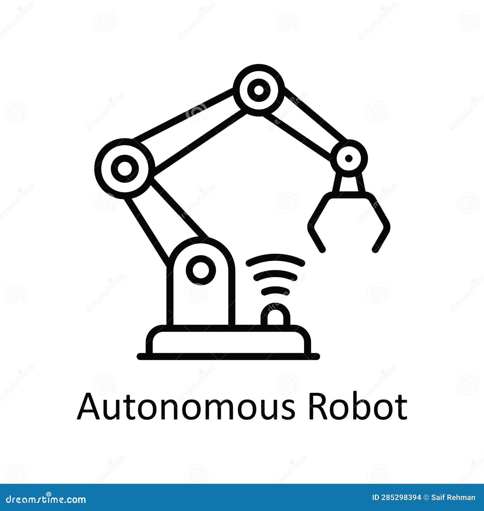 Autonomous Robot Vector Outline Icon Design Illustration. Smart ...