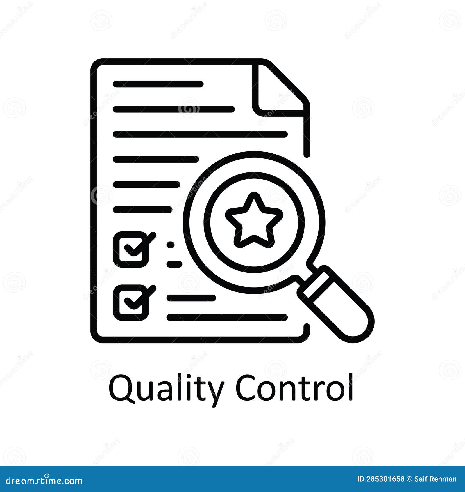 Quality Control Vector Outline Icon Design Illustration. Smart ...