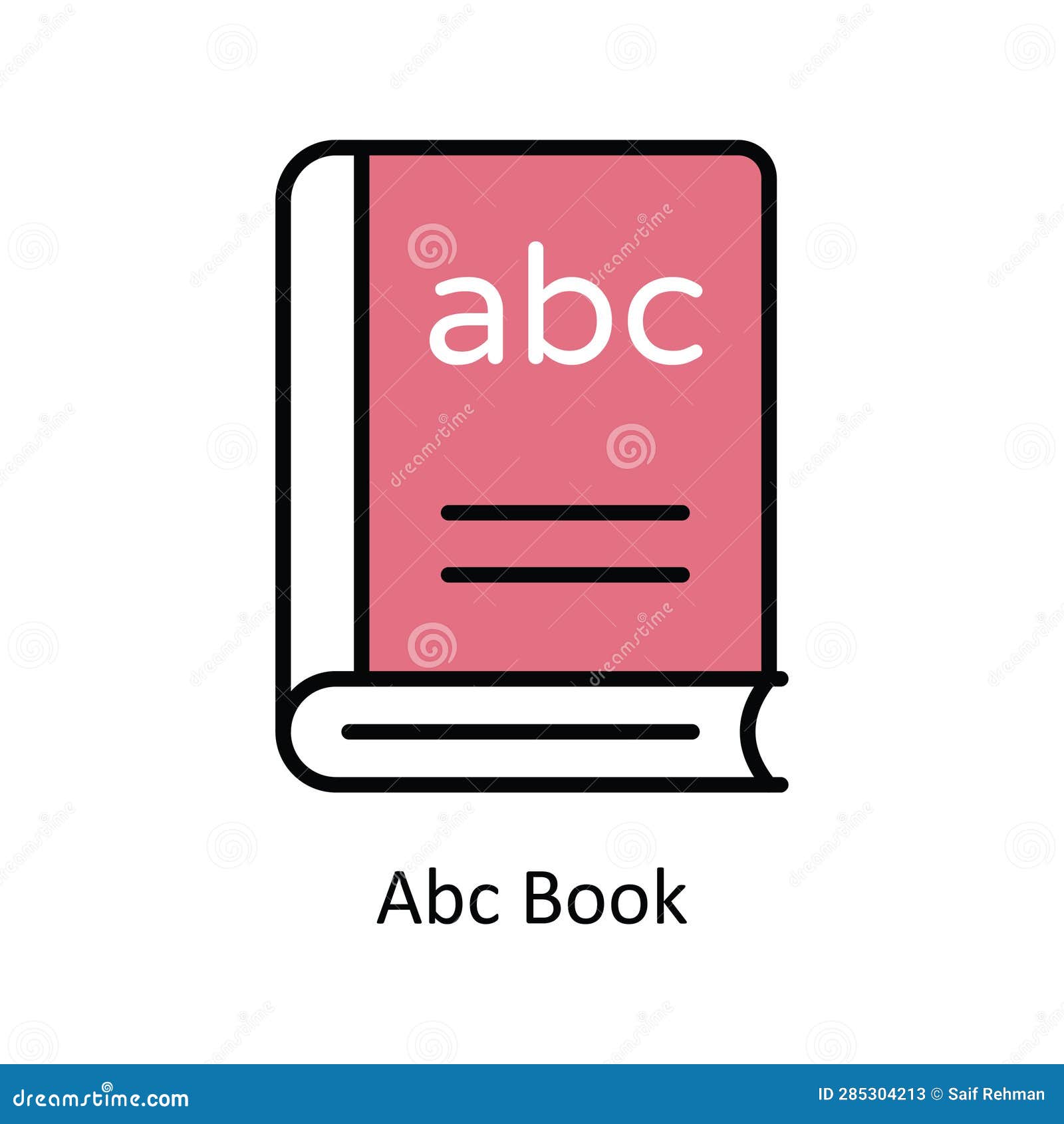 Abc Book Vector Fill Outline Icon Design Illustration. Travel and Hotel ...