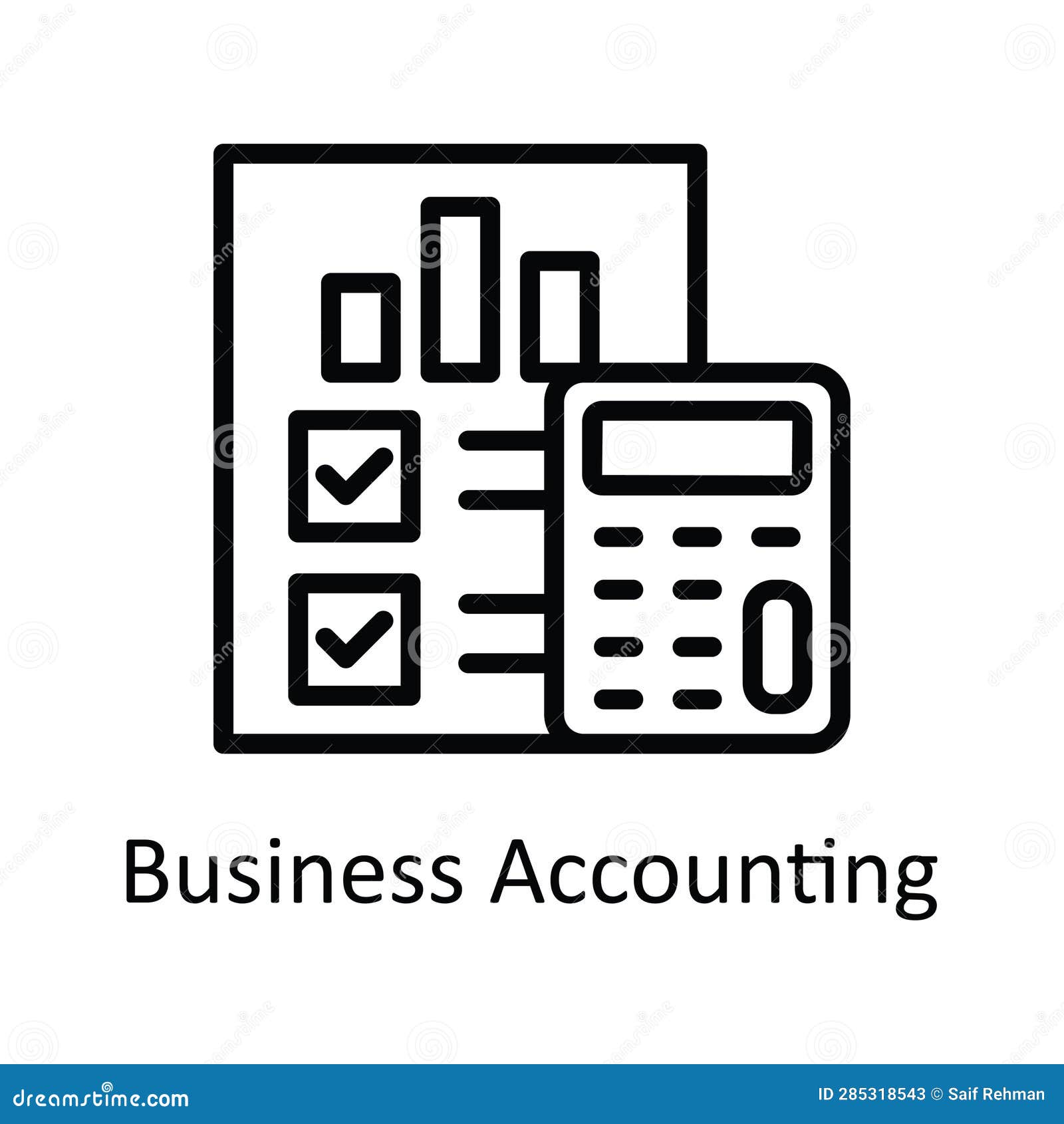 Business Accounting Vector Outline Icon Design Illustration ...