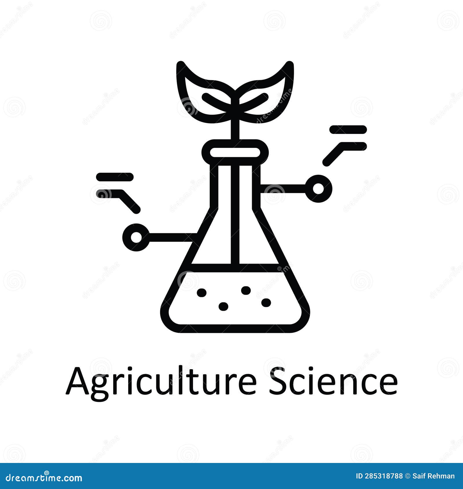 Agriculture Science Vector Outline Icon Design Illustration ...