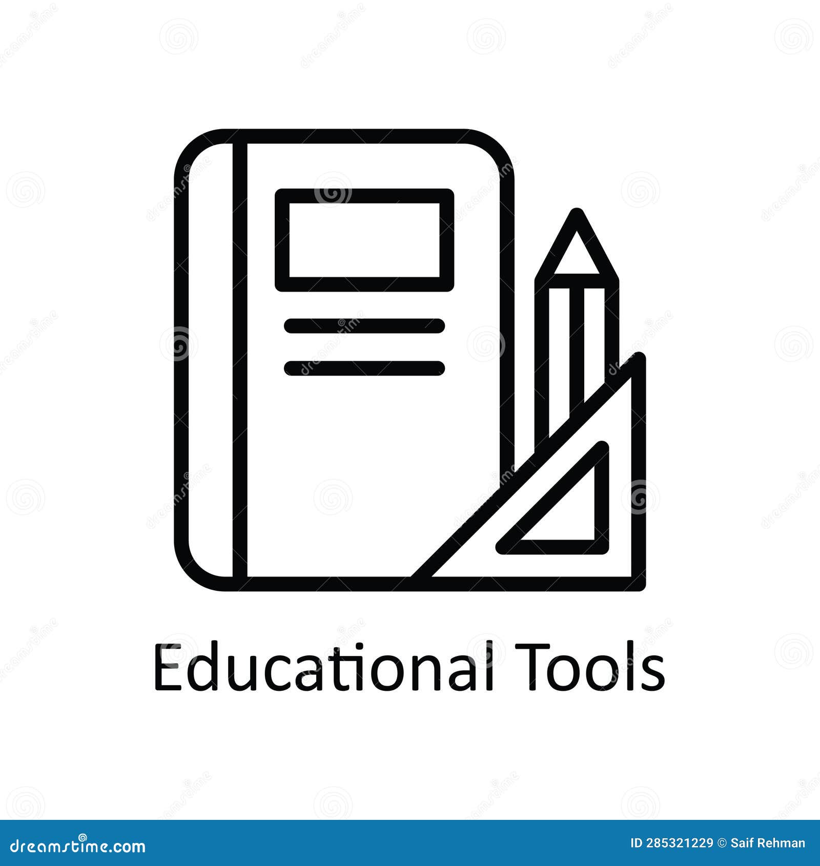 Educational Tools Vector Outline Icon Design Illustration. Educational ...