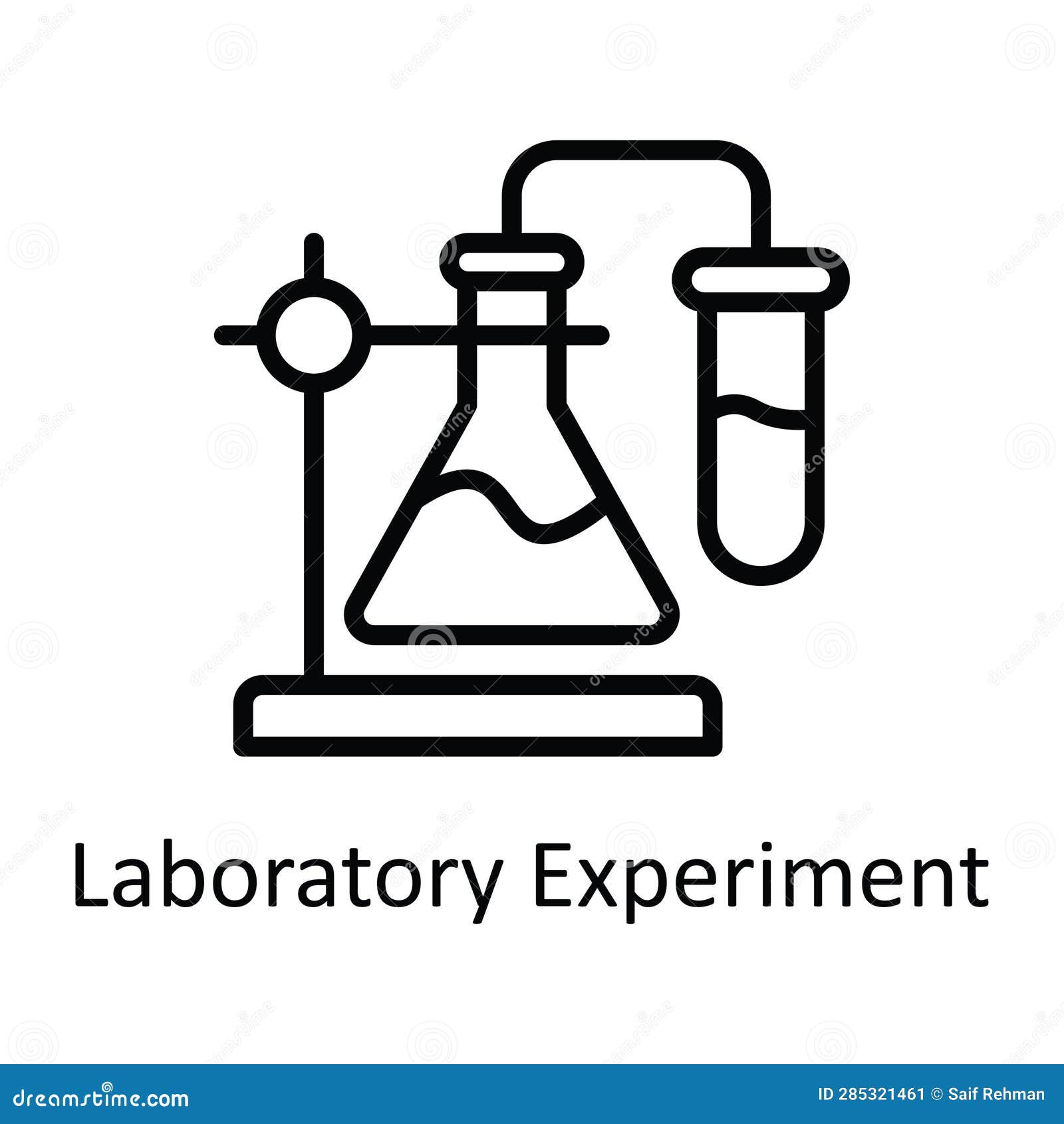 Laboratory Experiment Vector Outline Icon Design Illustration ...