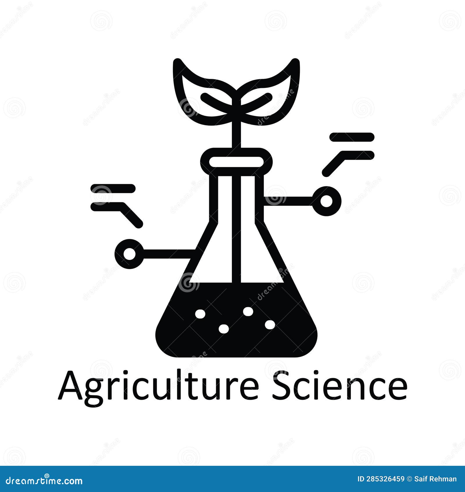 Agriculture Science Vector Solid Icon Design Illustration. Educational ...