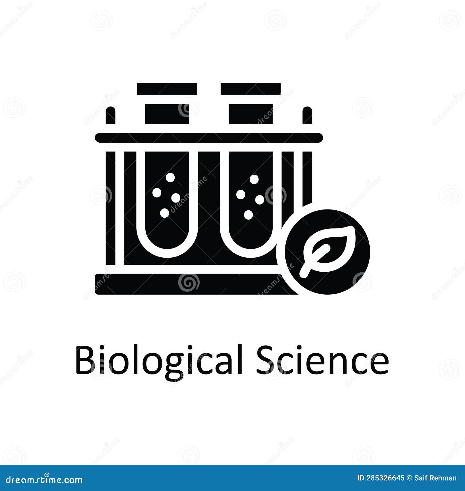 Biological Science Vector Solid Icon Design Illustration. Educational ...
