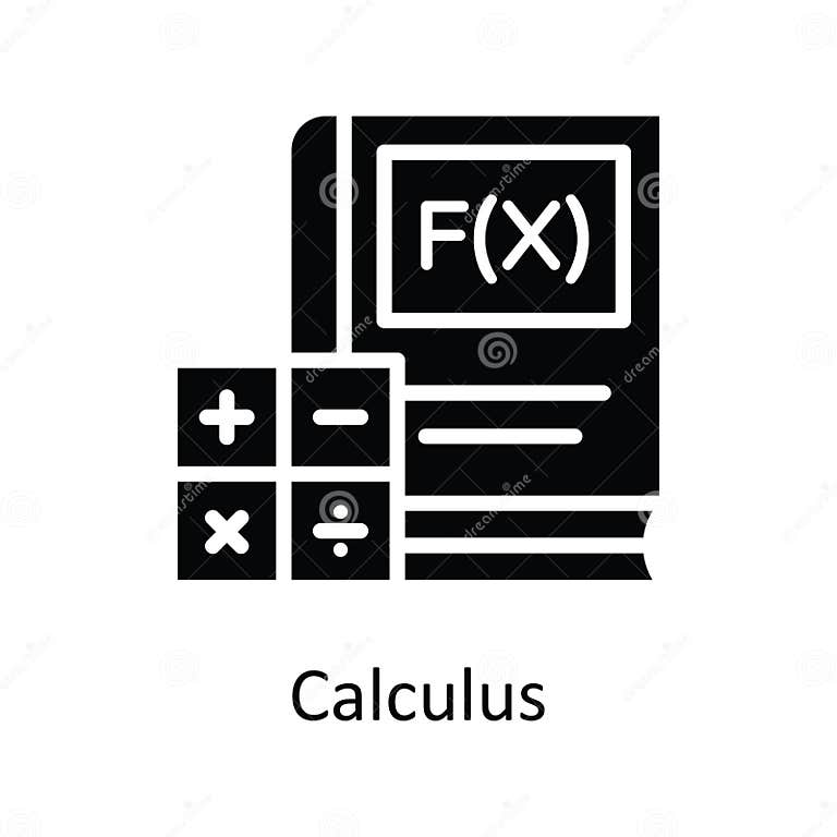 Calculus Vector Solid Icon Design Illustration. Educational Technology ...