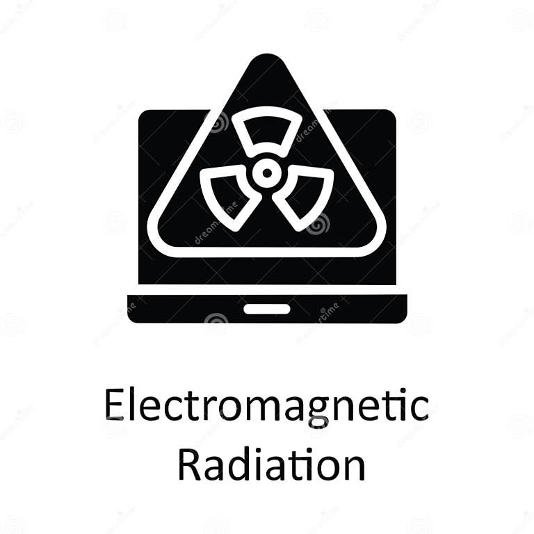 Electromagnetic Radiation Vector Solid Icon Design Illustration ...