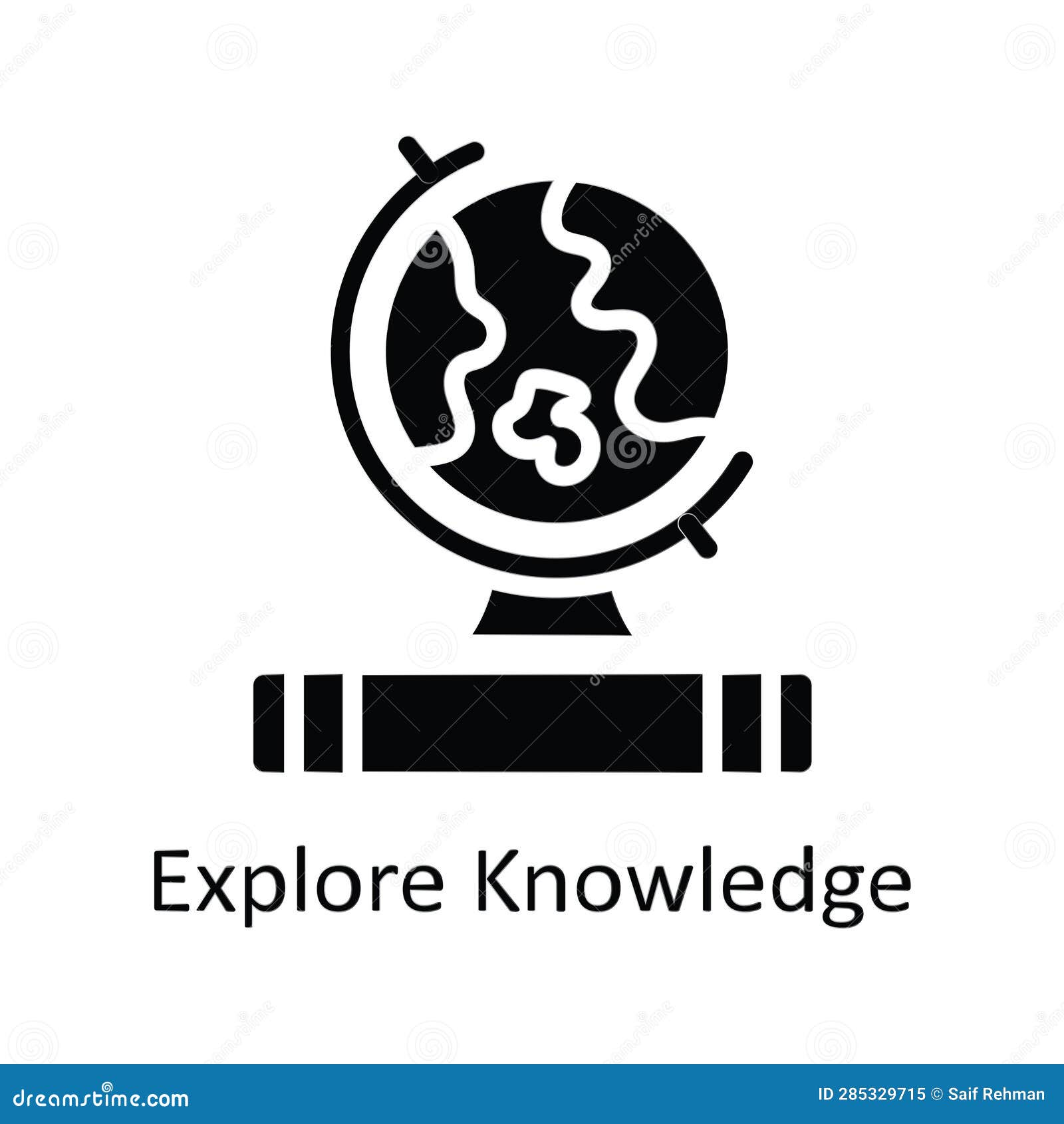 Explore Knowledge Vector Solid Icon Design Illustration. Educational ...