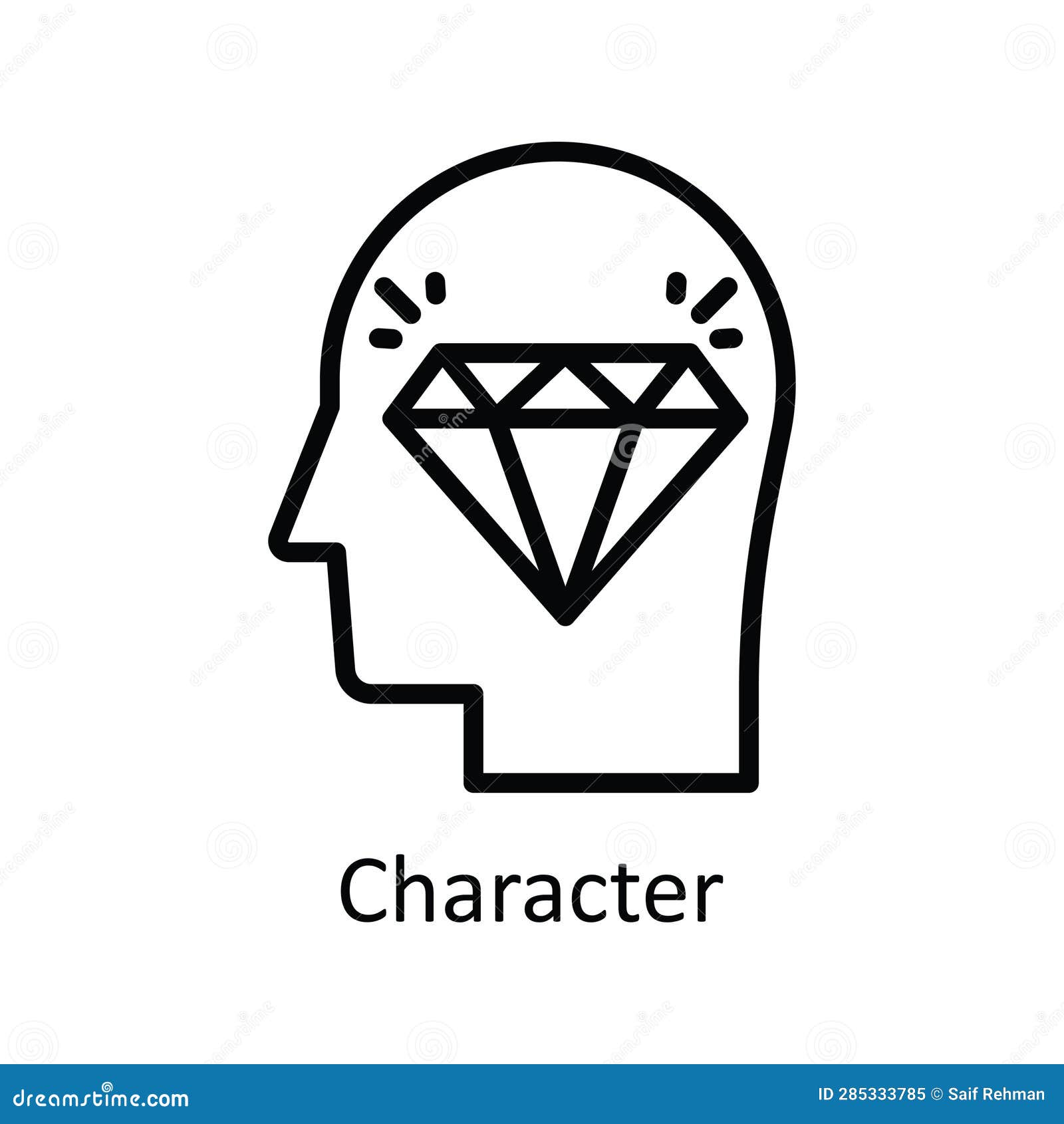 Premium Character Vector Outline Icon Design Illustration. Human ...
