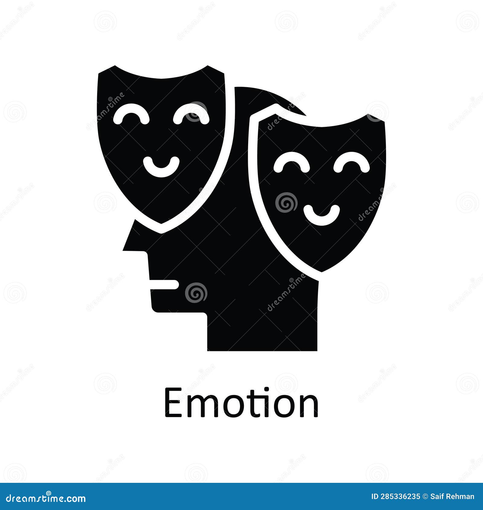 Emotion Vector Solid Icon Design Illustration. Human Mentality Symbol ...