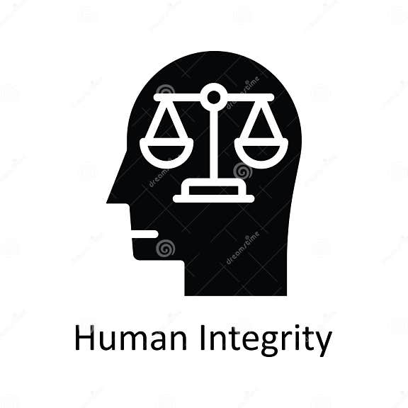 Human Integrity Vector Solid Icon Design Illustration. Human Mentality ...